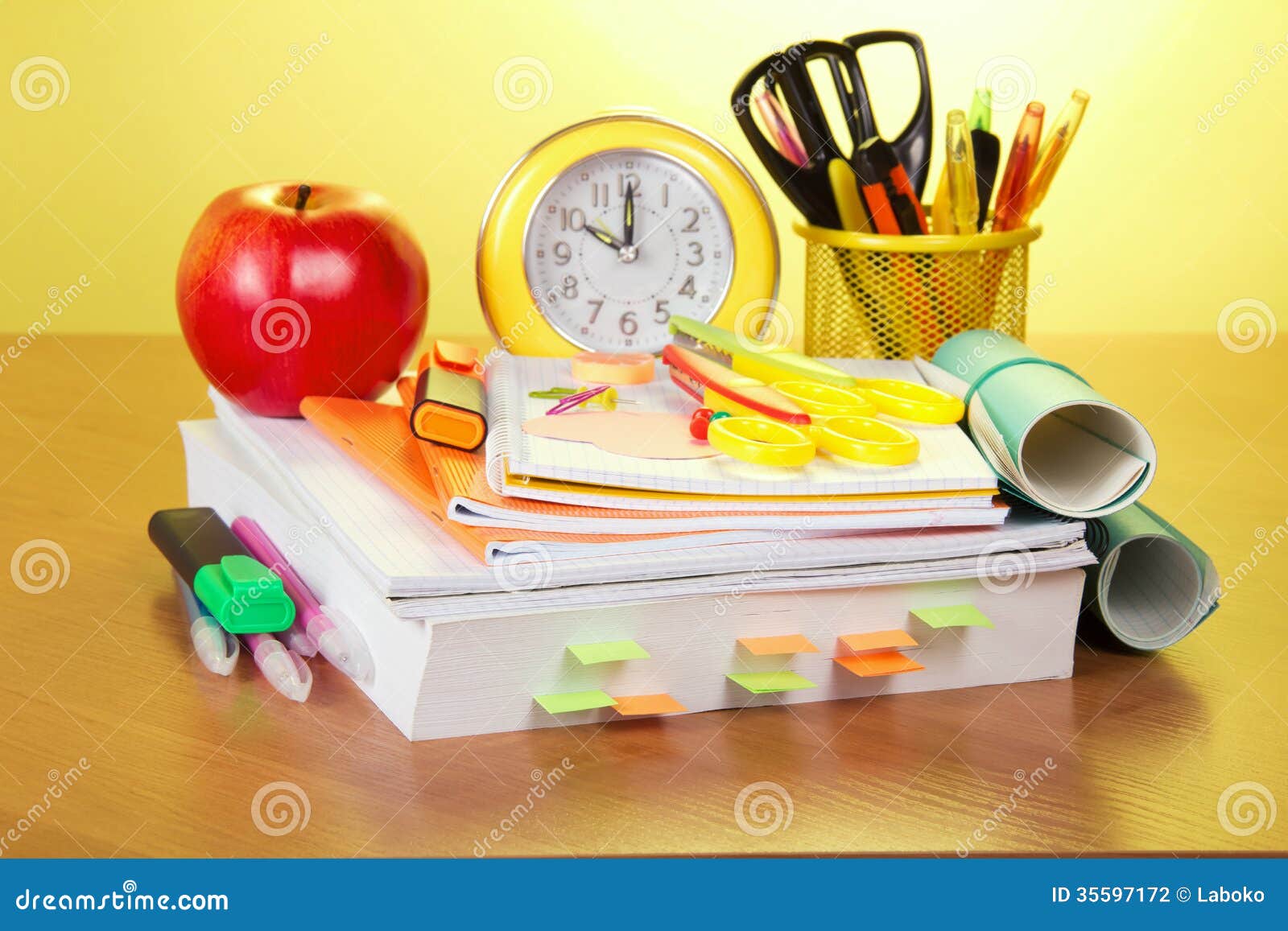 The Book, Roll of Exercise Books, Support with Stock Photo - Image of ...