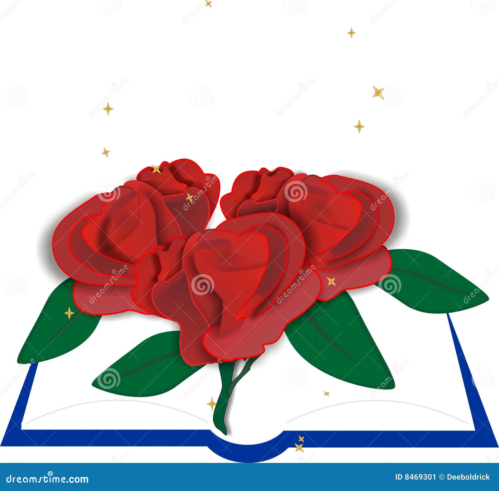 Book of Roses stock vector. Illustration of caring, engagement - 8469301