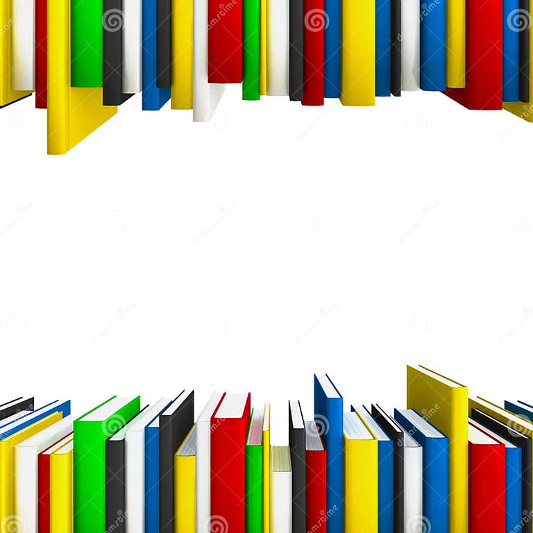 Book rows as frame stock illustration. Illustration of border - 18480301