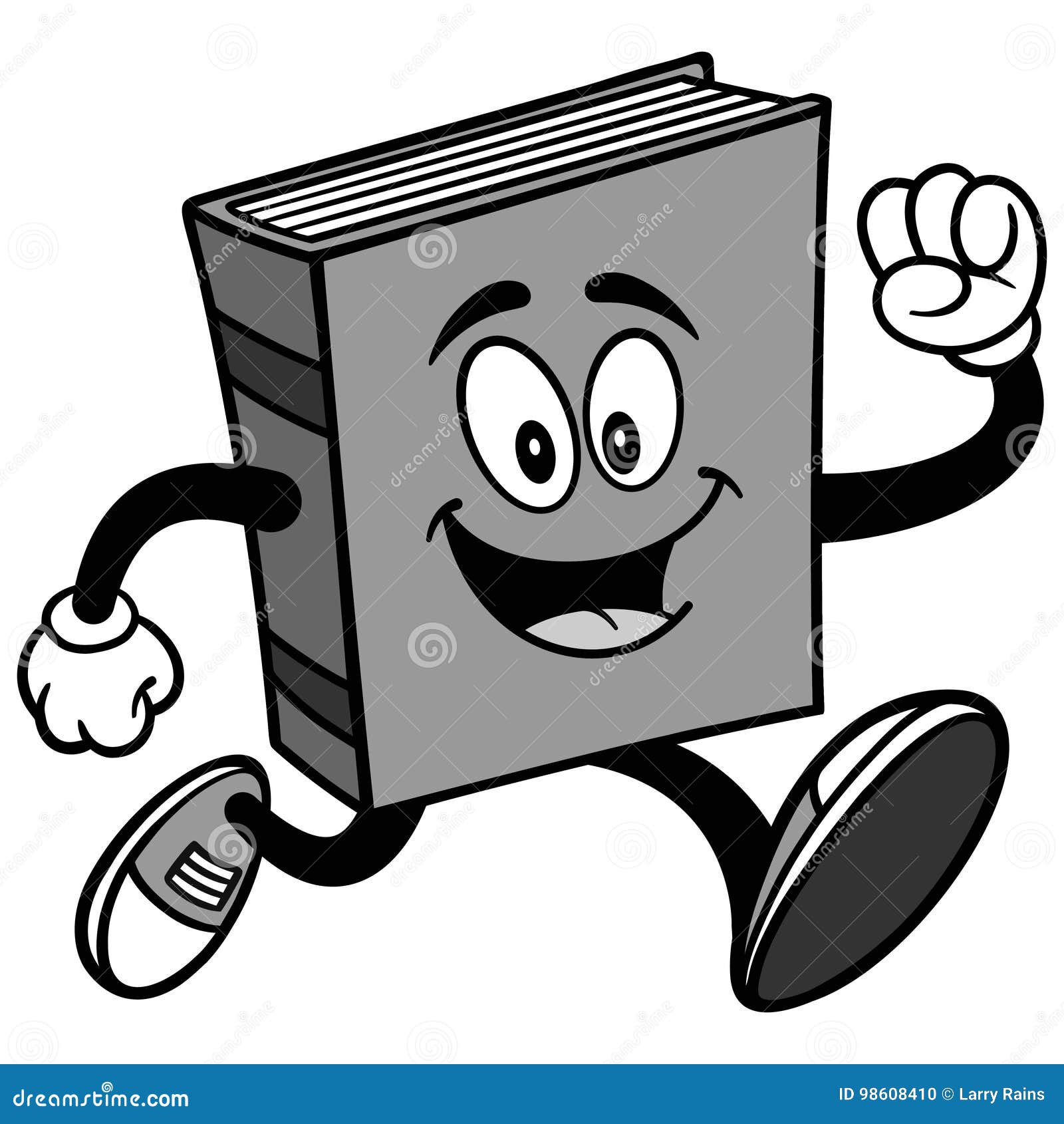 Book Running Illustration stock vector. Illustration of address - 98608410