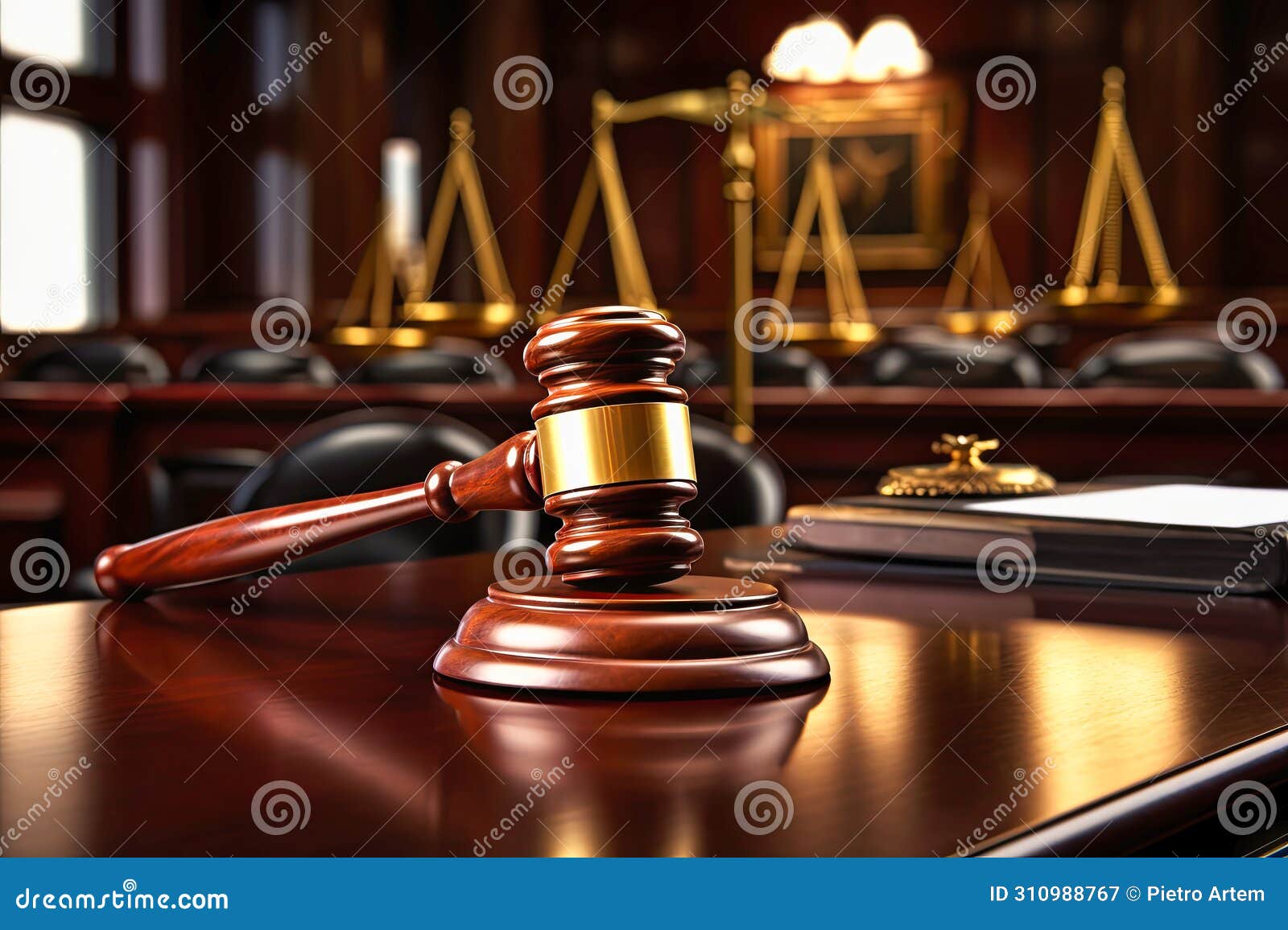 Book and Scale on Table in Library Stock Image - Image of open ...