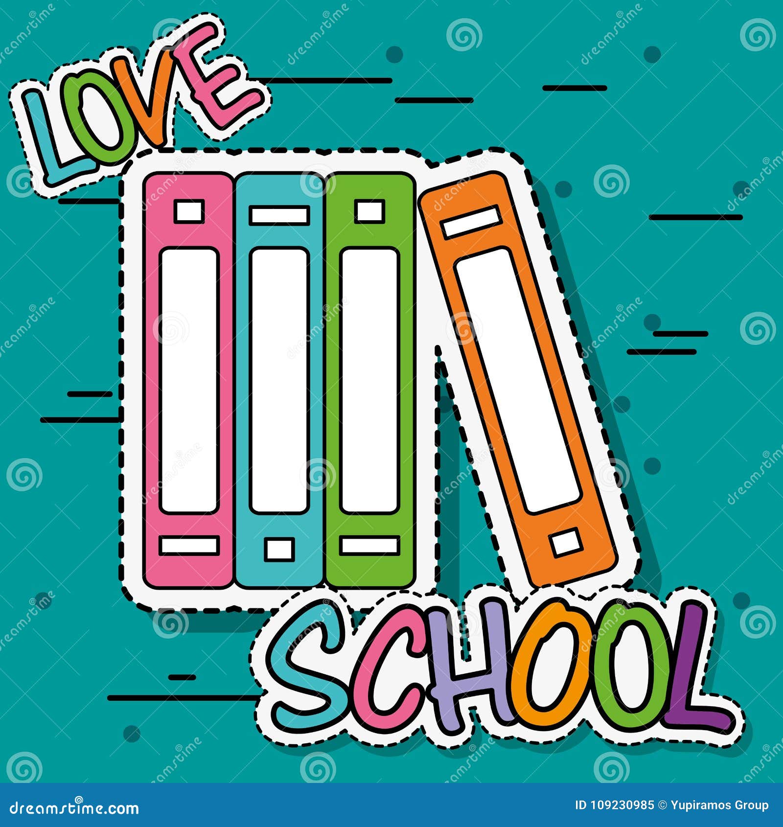 Book School Tool Patch Sticker Stock Vector - Illustration of supplies ...