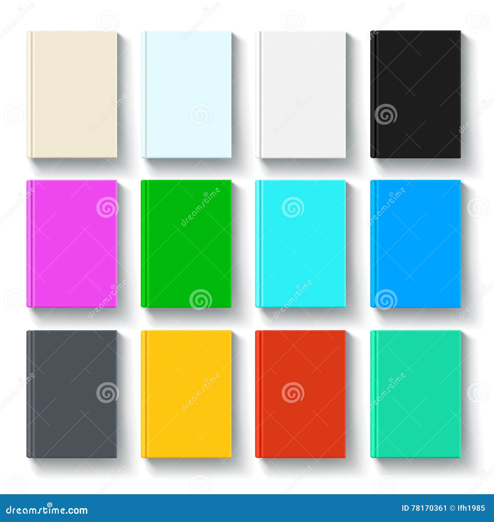 Book set 01 stock vector. Illustration of grey, green - 78170361