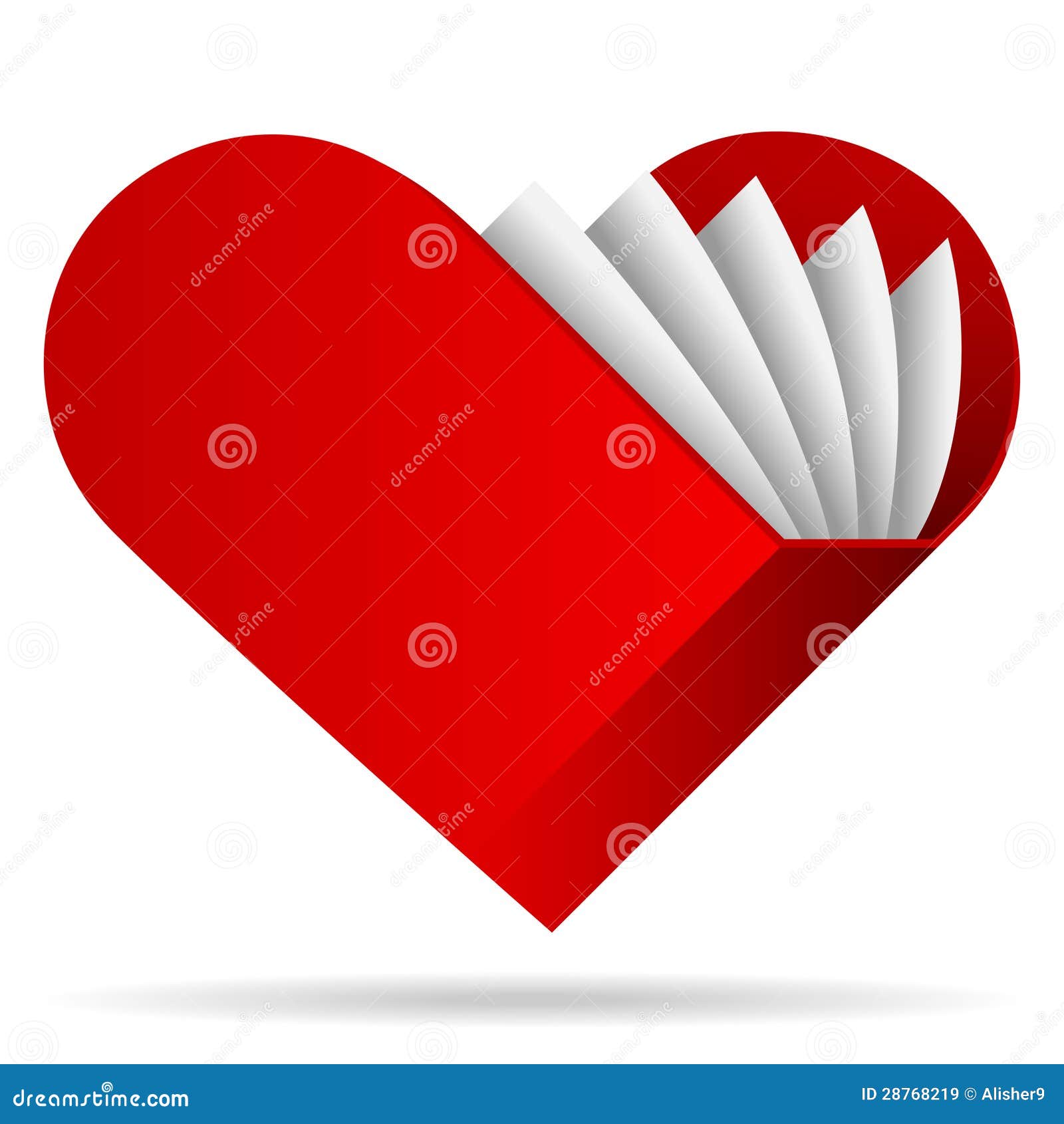 Book shape heart stock vector. Illustration of loop, object - 28768219