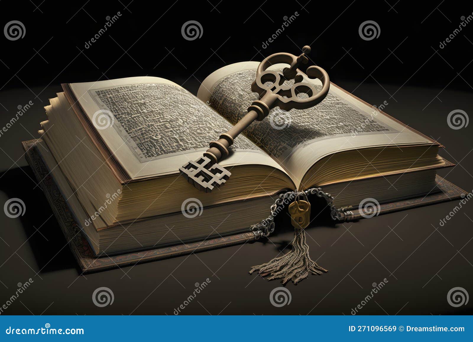 Book in the Shape of a Key Representing Knowledge Stock Illustration ...