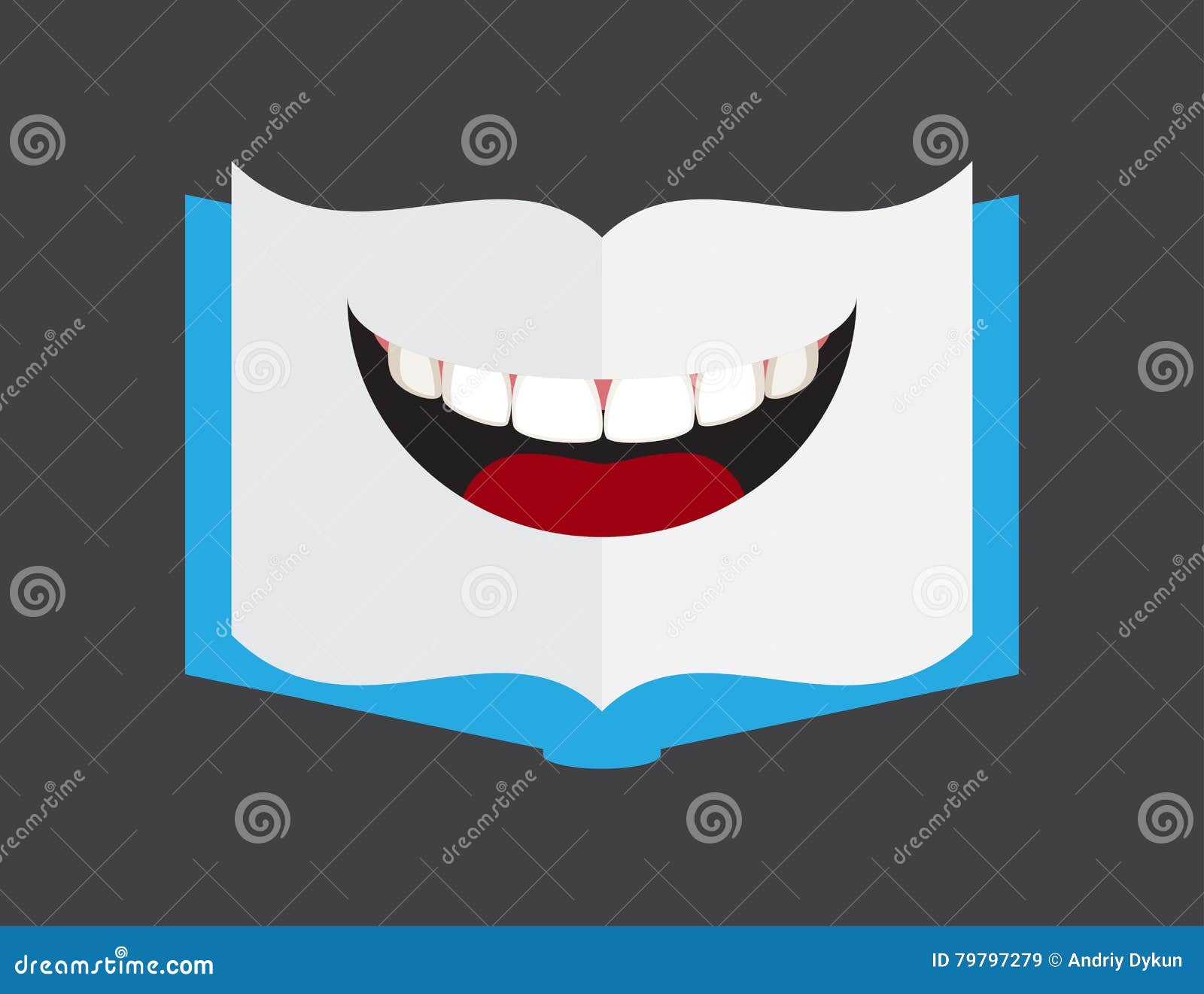 Book shape lips stock vector. Illustration of feeling - 79797279