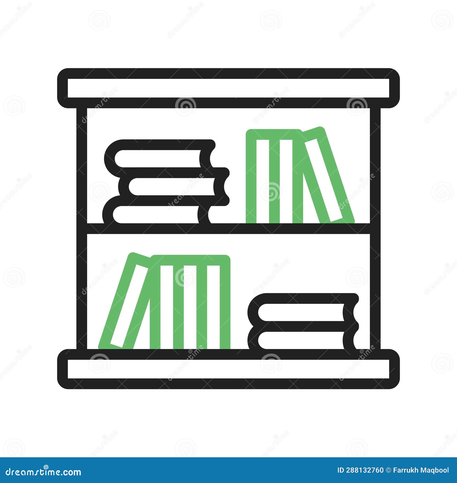 Book Shelf Icon Image. stock vector. Illustration of outline - 288132760