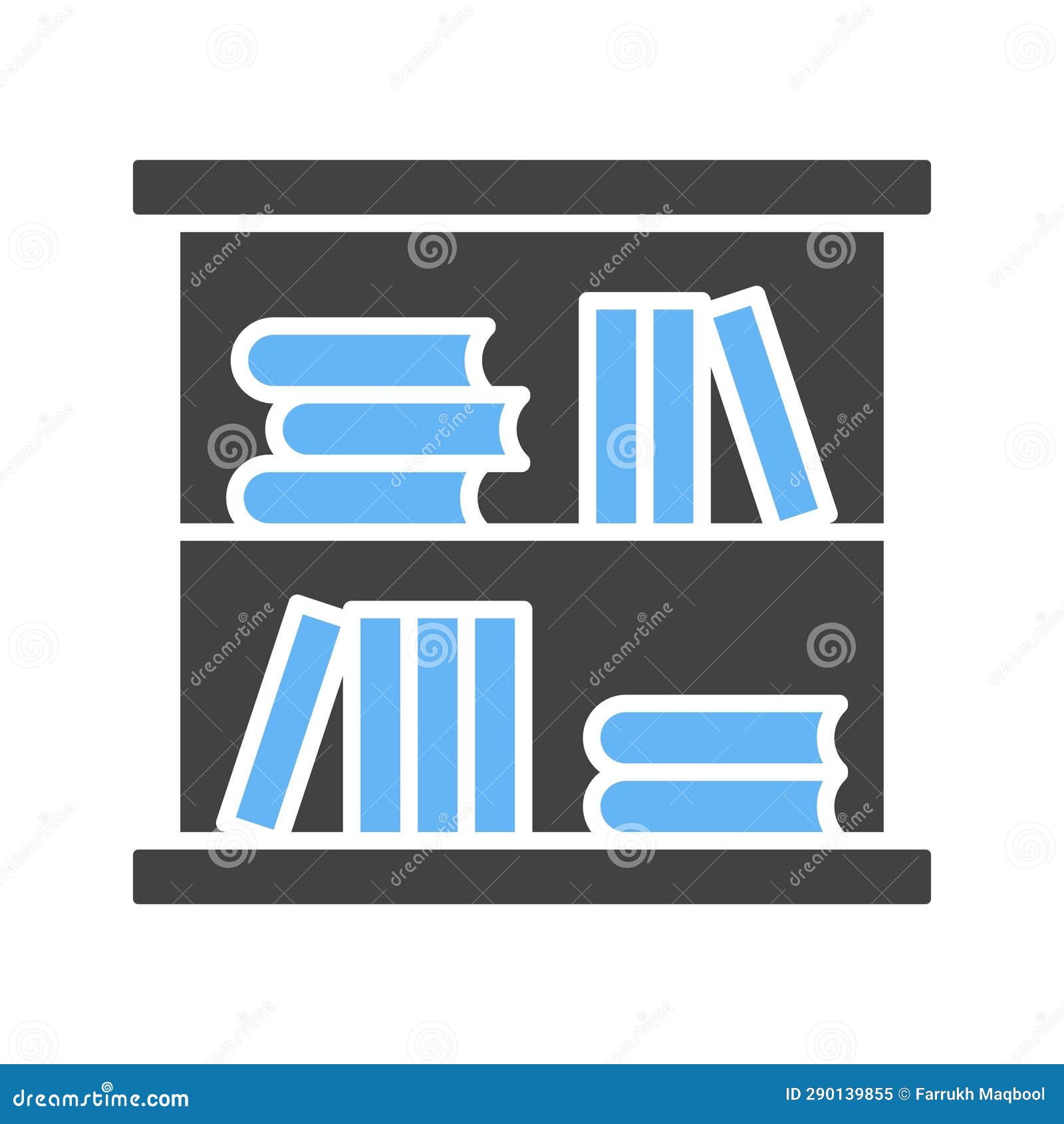 Book Shelf Icon Image. stock vector. Illustration of book - 290139855