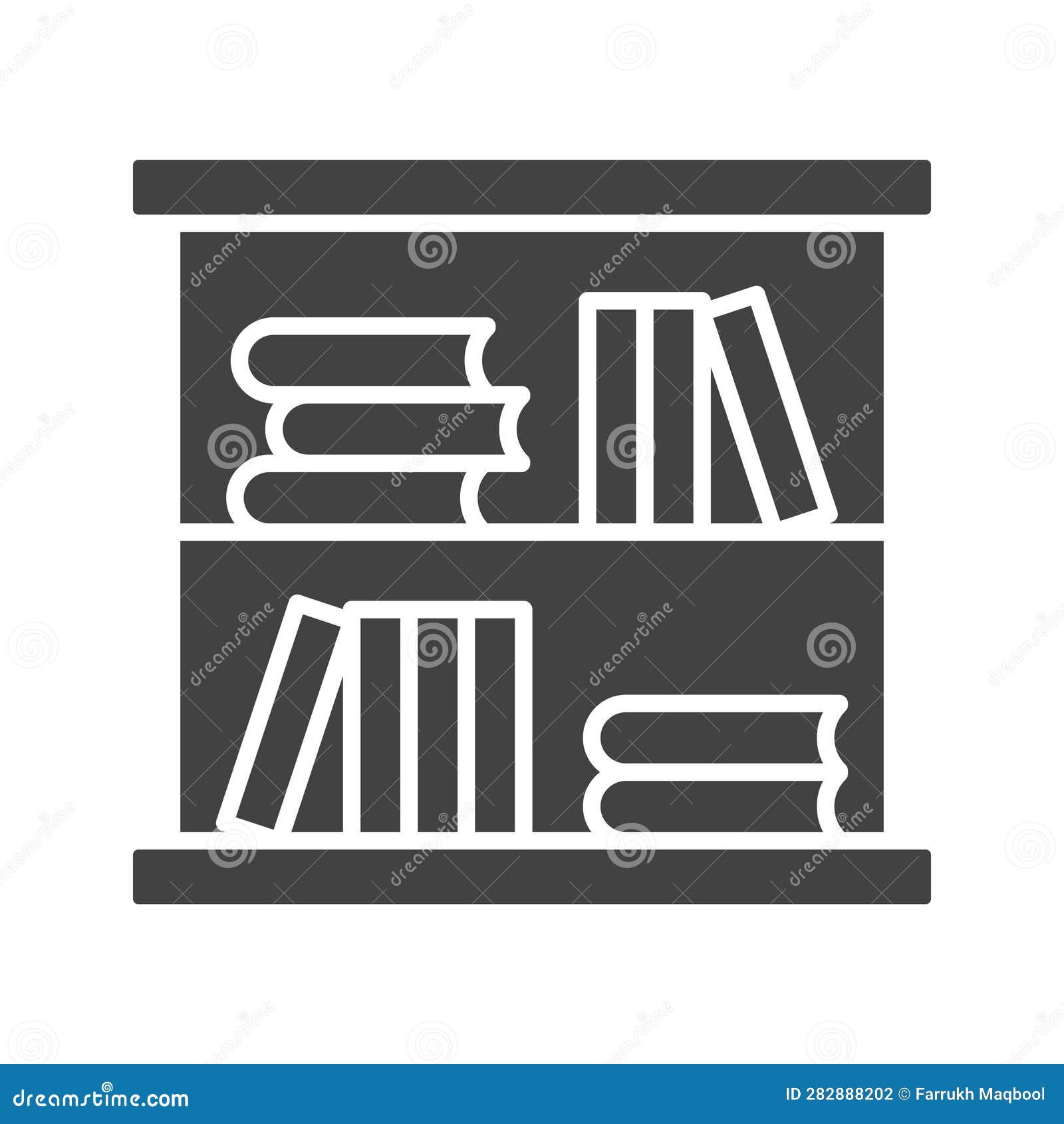 Book Shelf Icon Image. stock vector. Illustration of books - 282888202