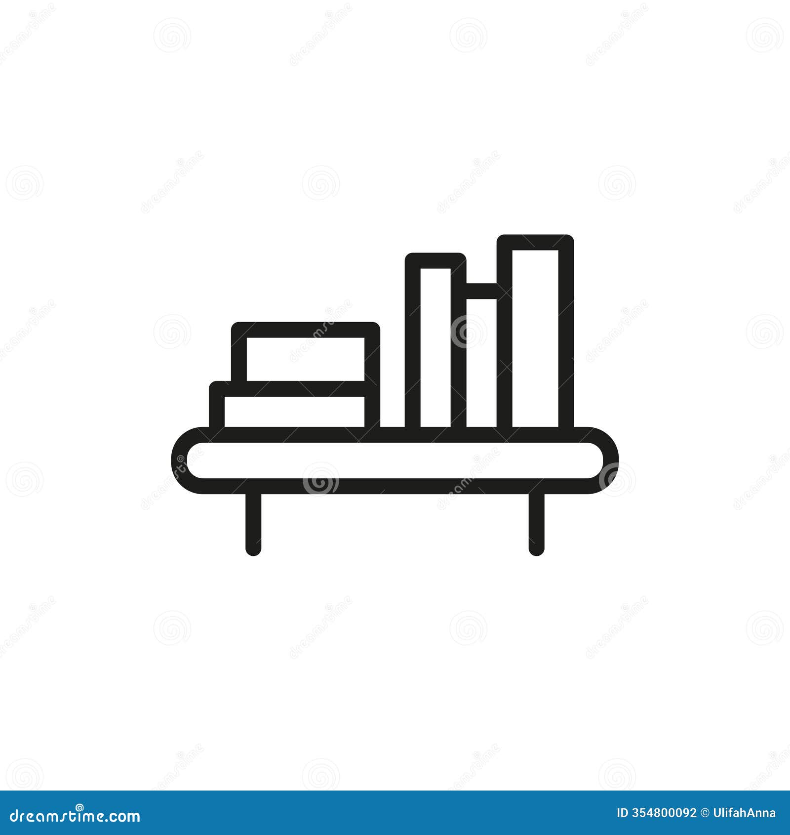 Book Shelf Icon Vector Basic Design Simple and Modern Stock ...