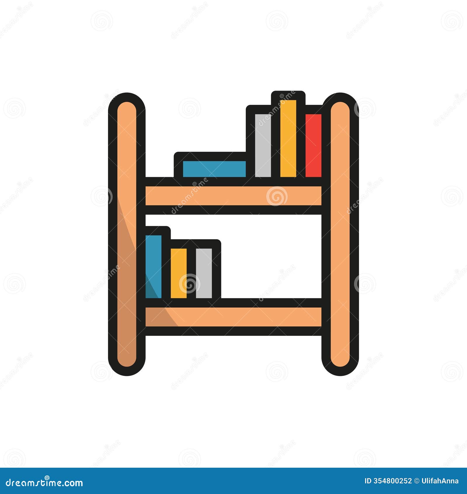 Book Shelf Icon Vector Basic Design Simple and Modern Stock ...