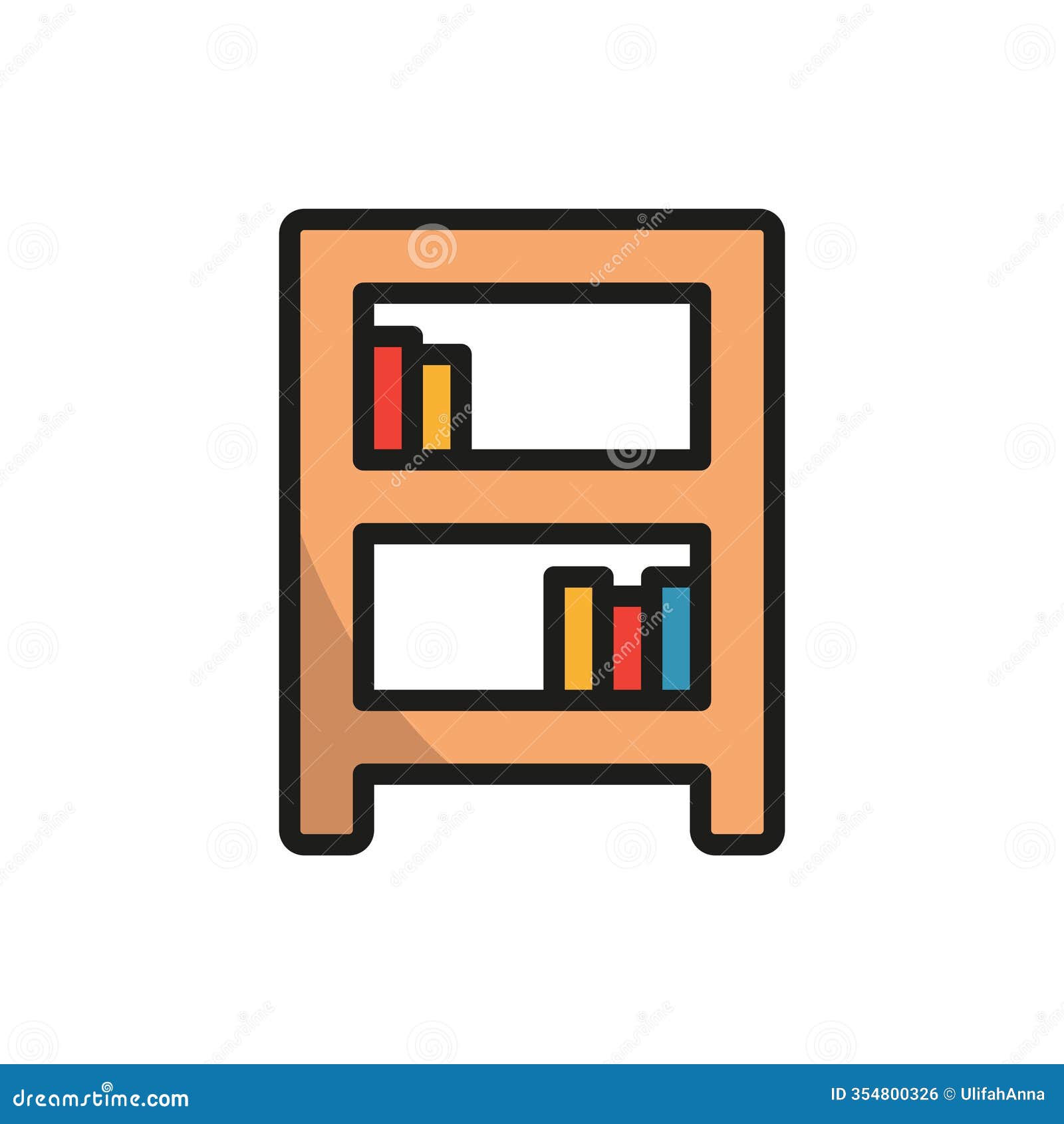 Book Shelf Icon Vector Basic Design Simple and Modern Stock ...