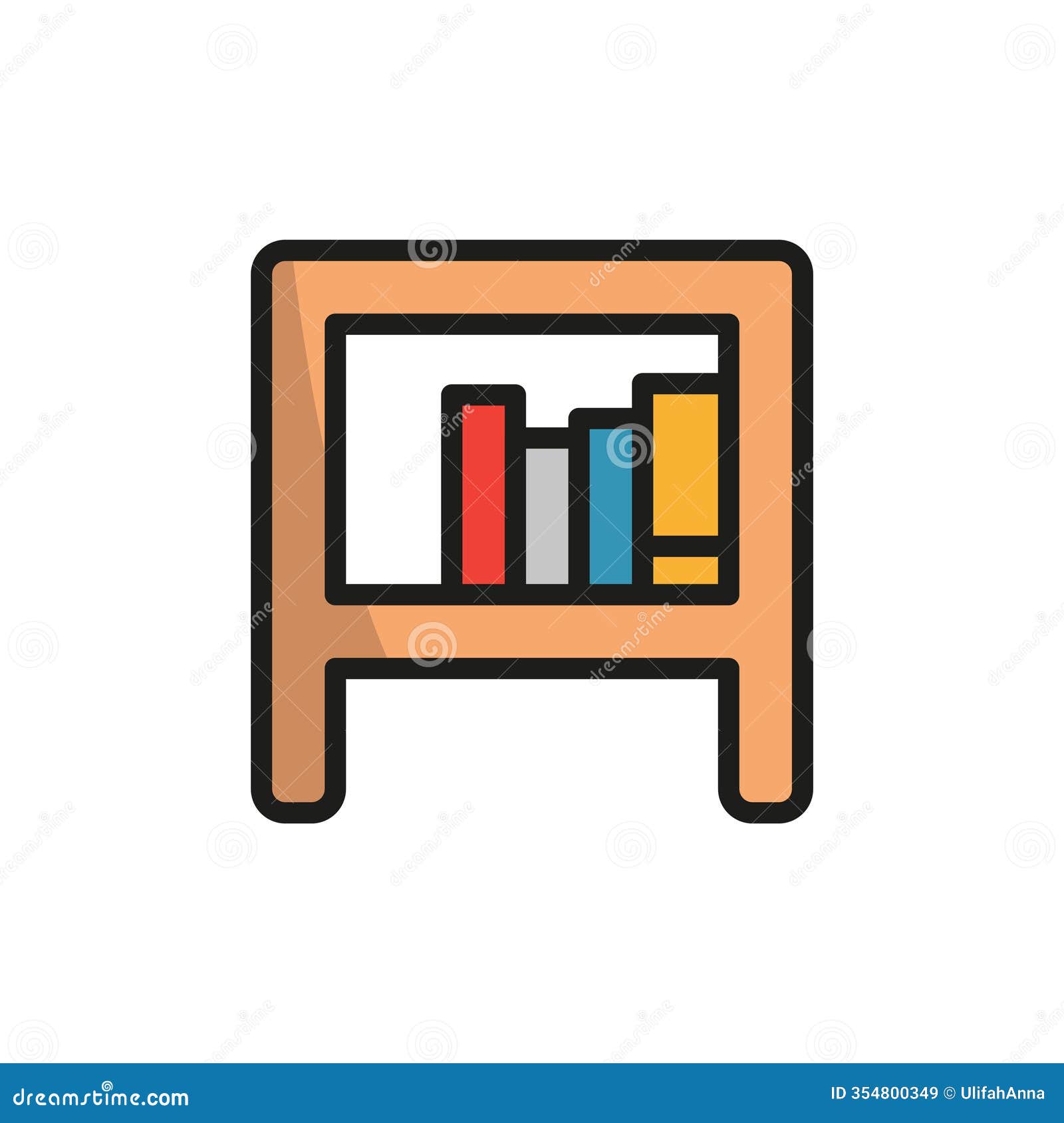 Book Shelf Icon Vector Basic Design Simple and Modern Stock ...