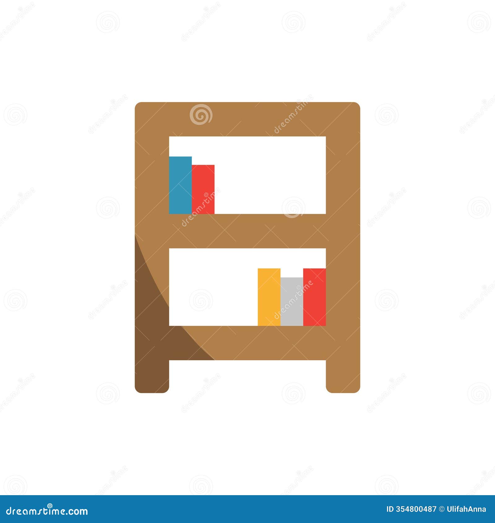 Book Shelf Icon Vector Basic Design Simple and Modern Stock ...