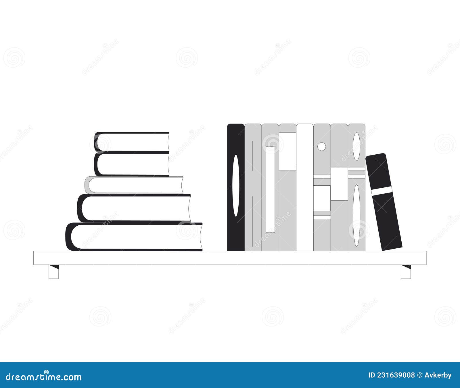 Book Shelf. Knowledge, Education, Learning Symbol Stock Vector ...