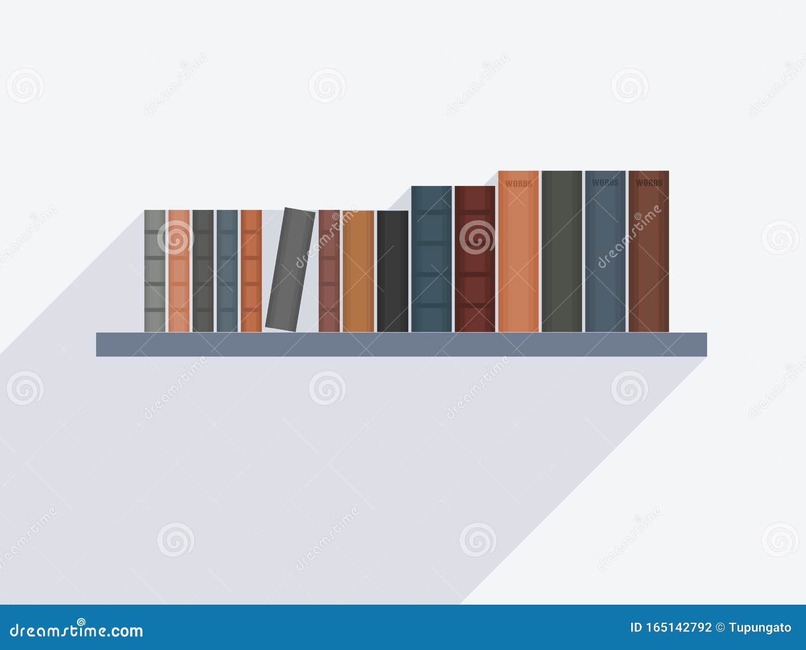 Book shelf vector stock vector. Illustration of room - 165142792