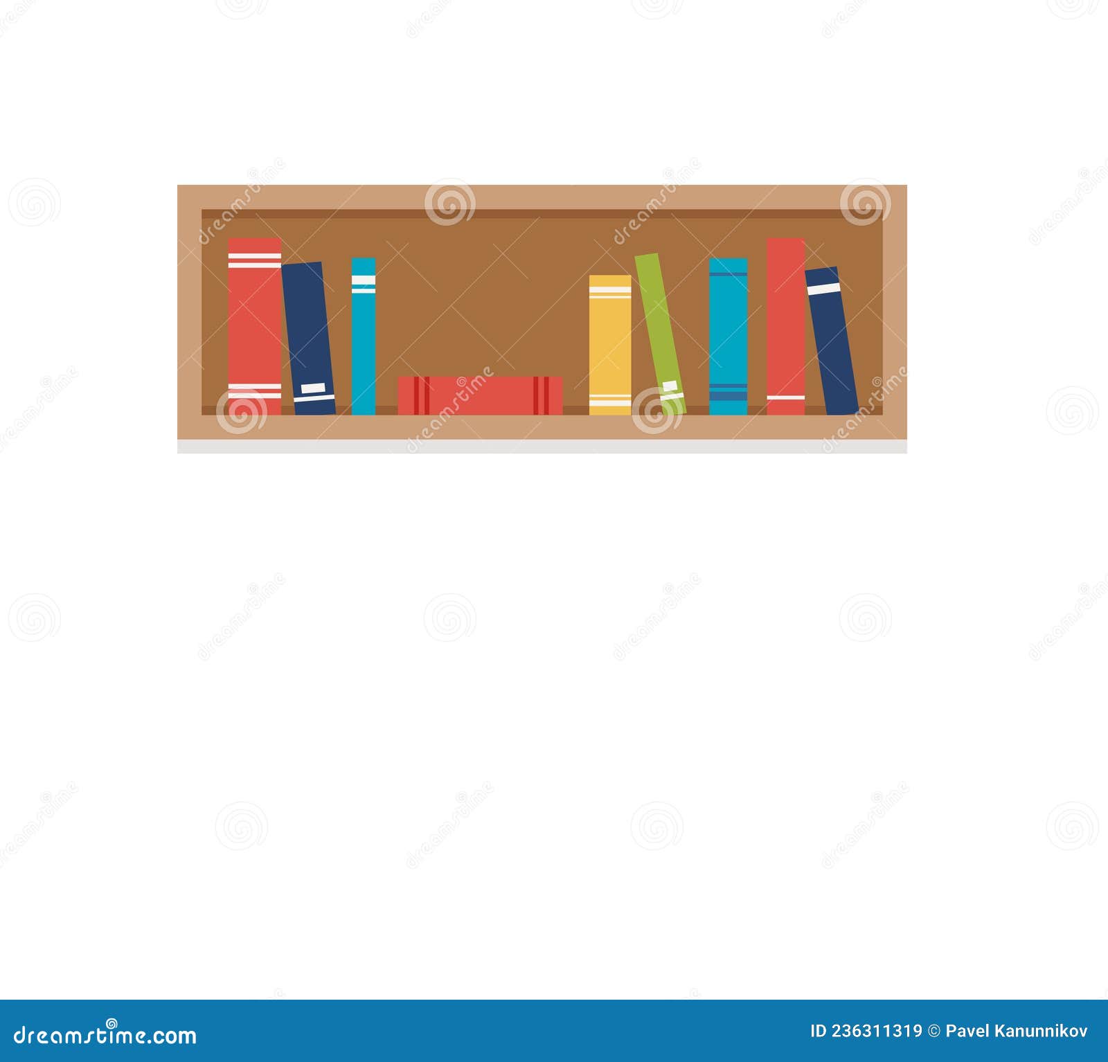 Book Shelf. Vector Illustration Stock Vector - Illustration of abstract ...