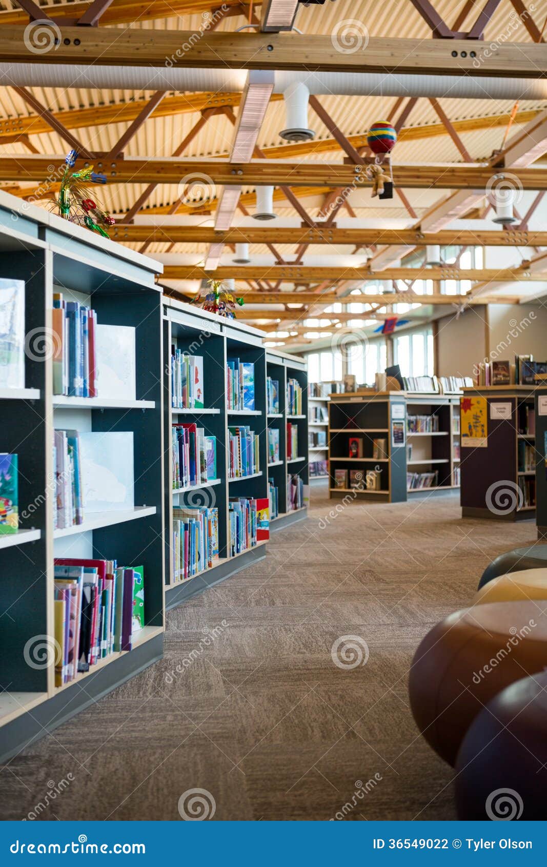 Book Shelves in Library stock photo. Image of organized - 36549022