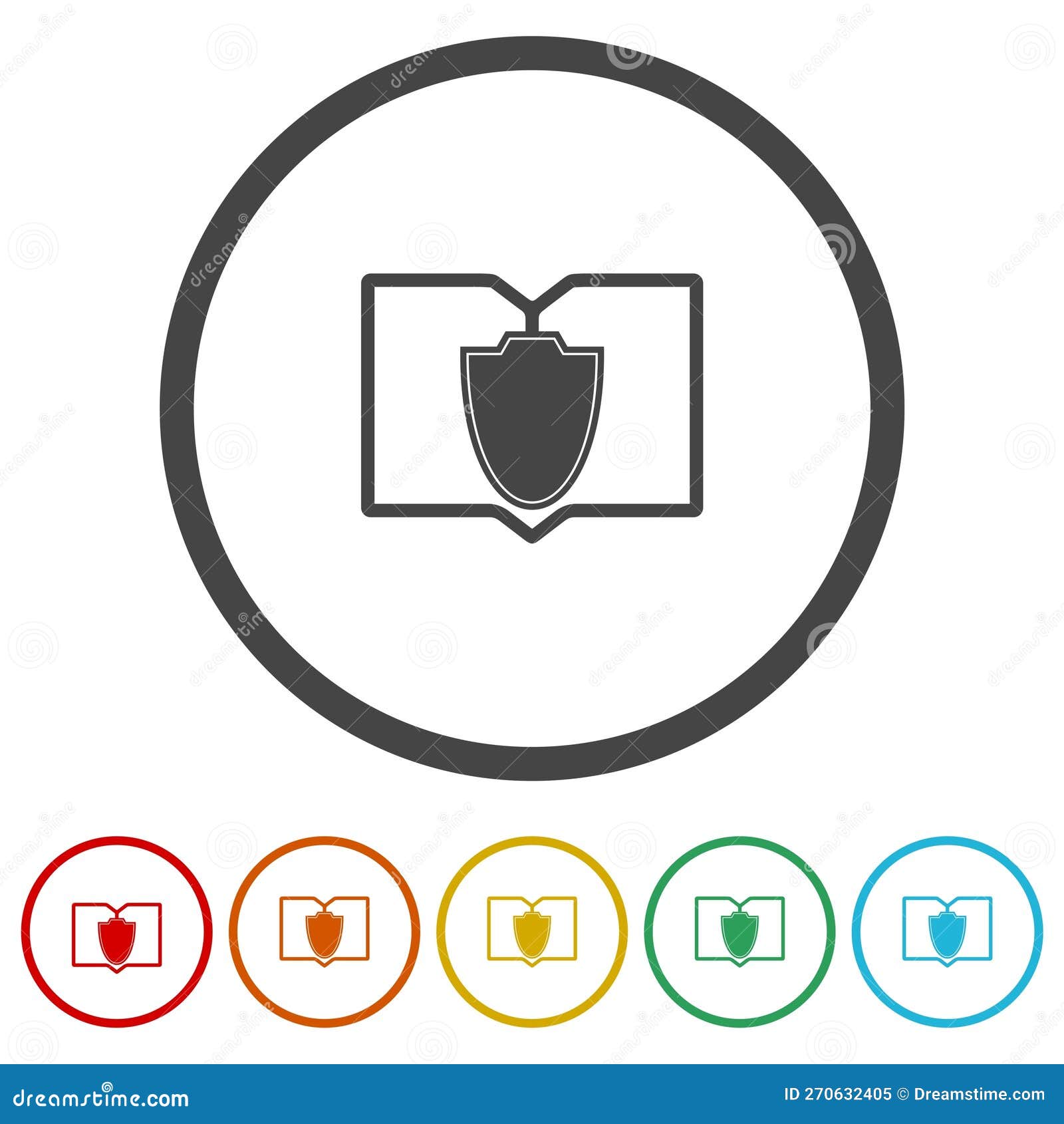 Book Shield Student Logo Concept Design. Symbol Graphic Template ...