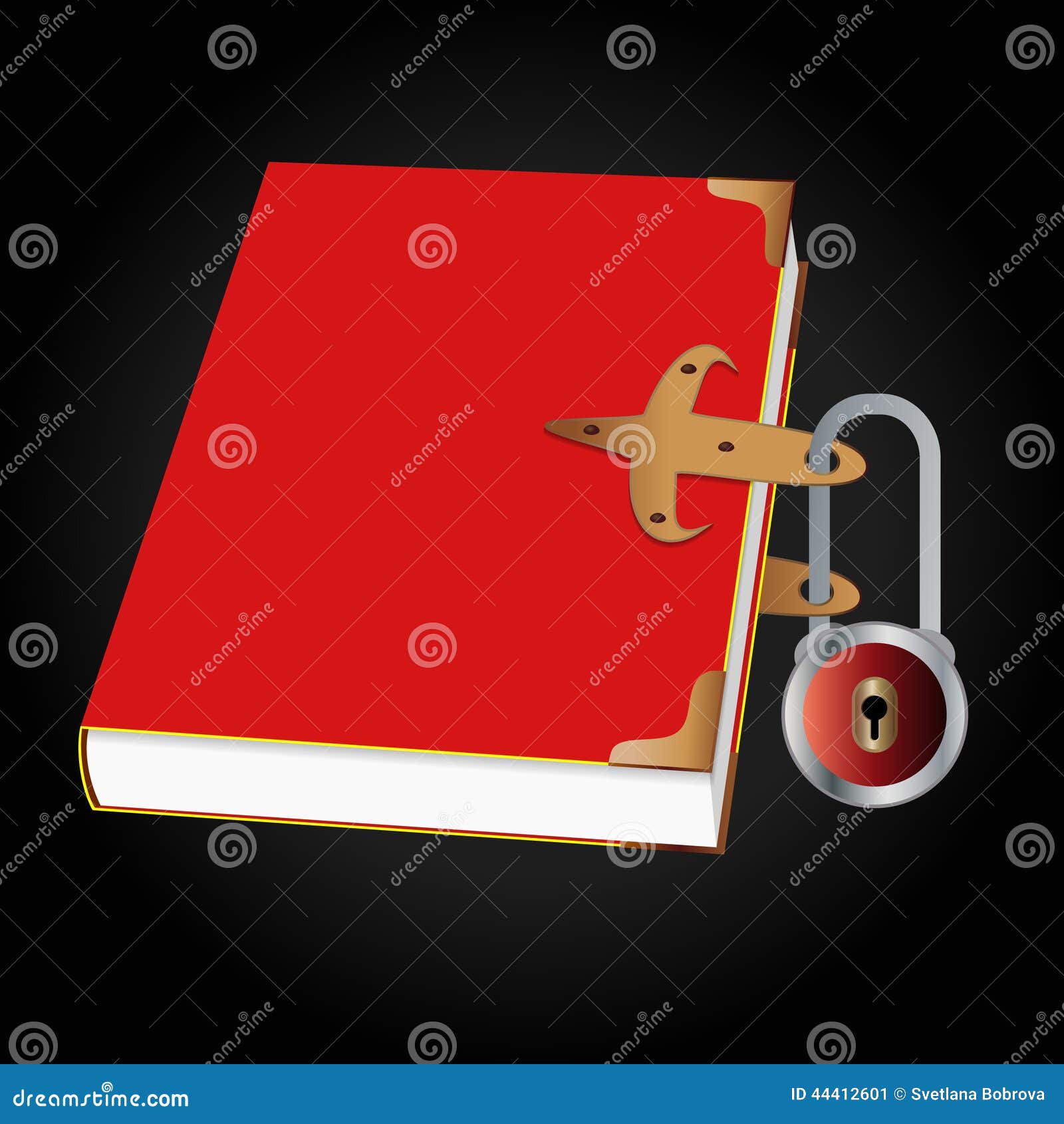 Book shut stock vector. Illustration of censorship, literature - 44412601