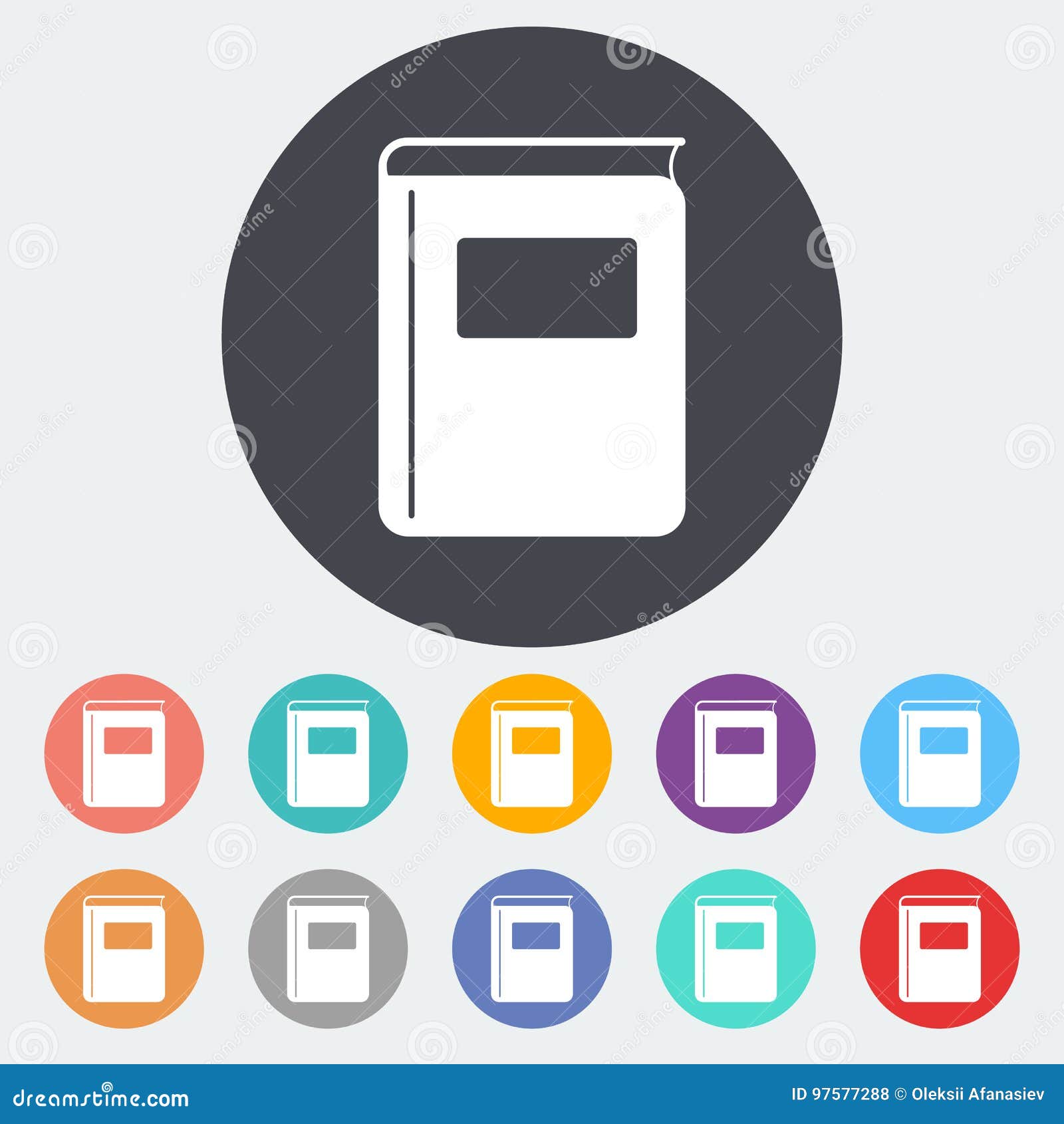 Book. Single flat icon. stock vector. Illustration of orange - 97577288