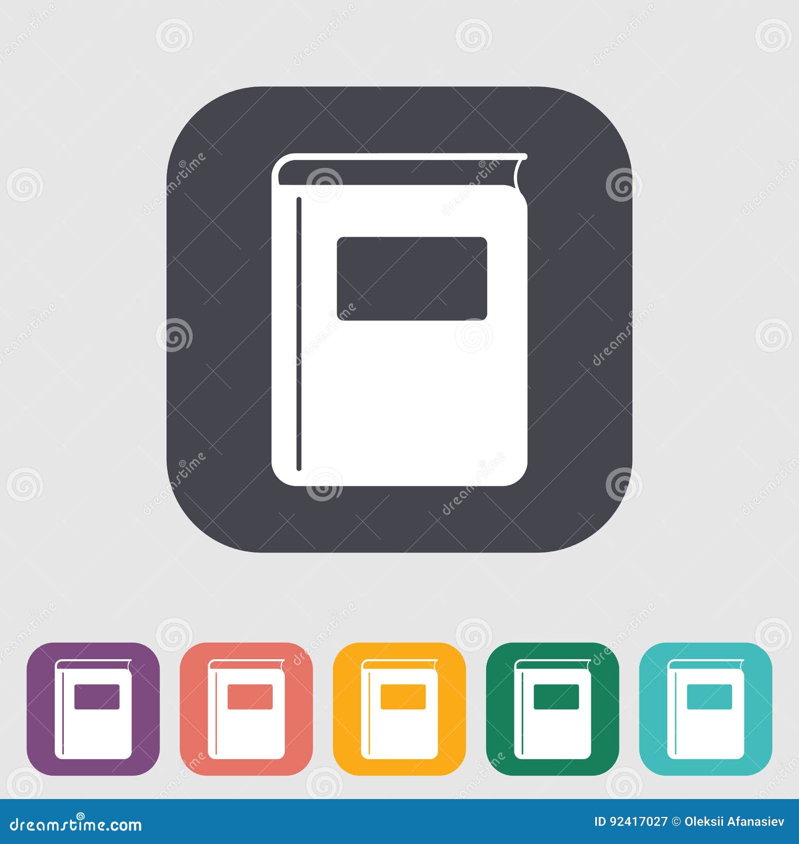 Book. Single flat icon. stock vector. Illustration of library - 92417027