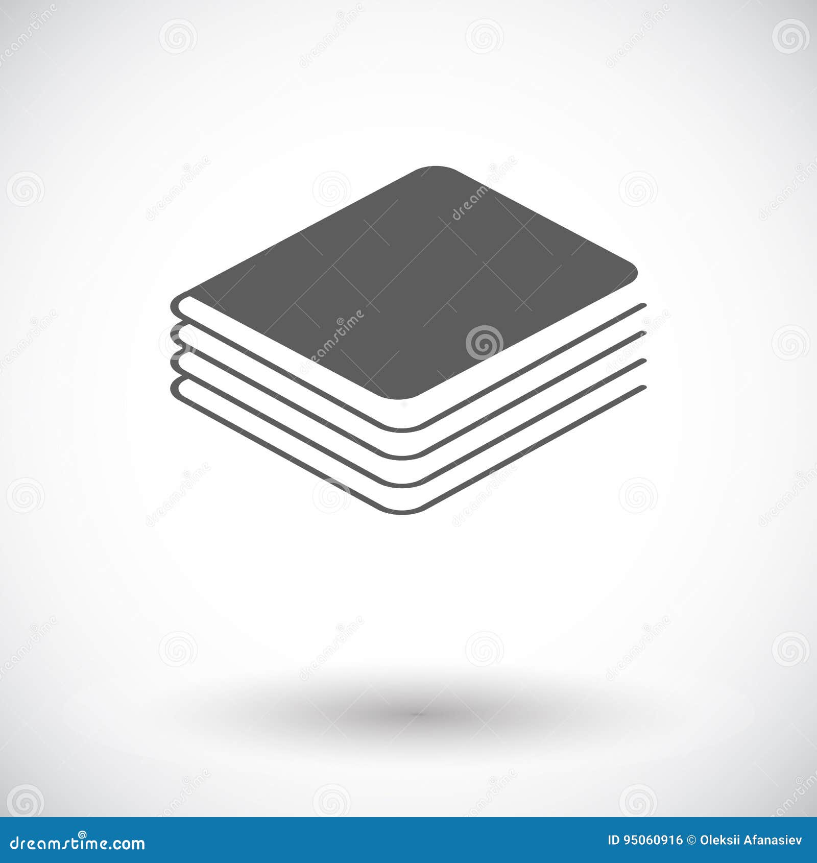 Book. Single flat icon. stock vector. Illustration of notepad - 95060916