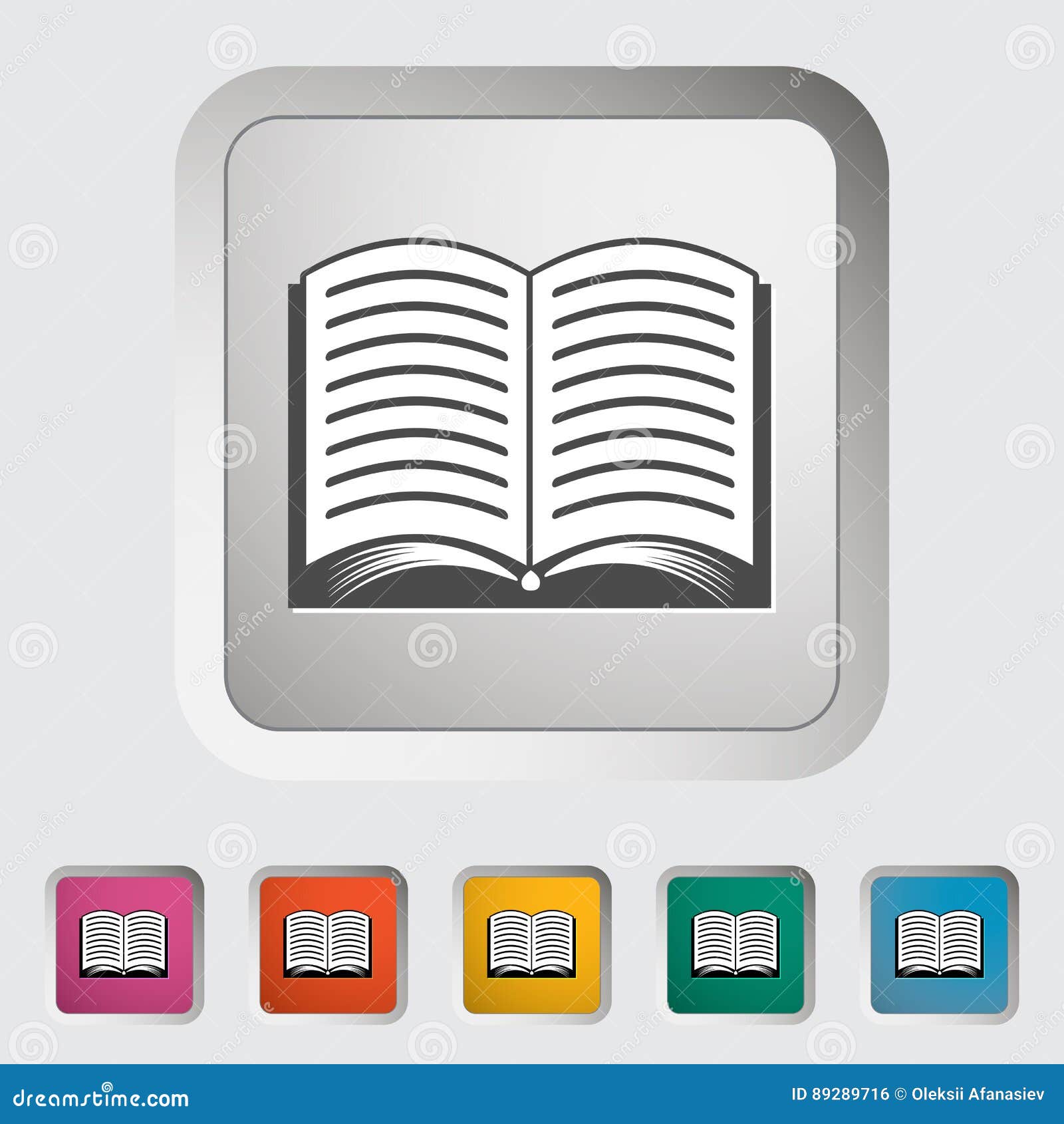 Book. Single icon. stock vector. Illustration of magazine - 89289716