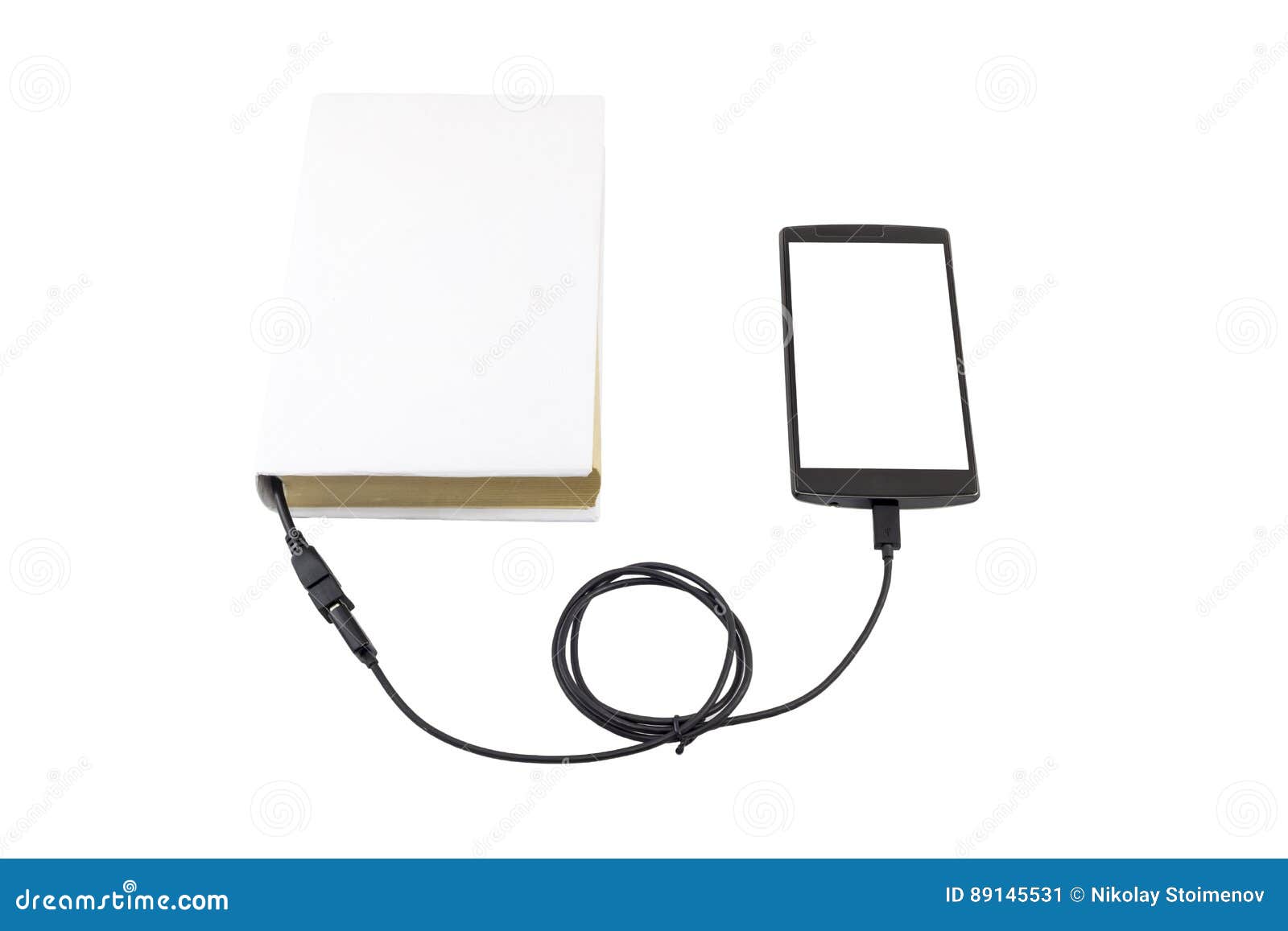 Book and Smartphone Connencted Stock Image - Image of phone, literature ...