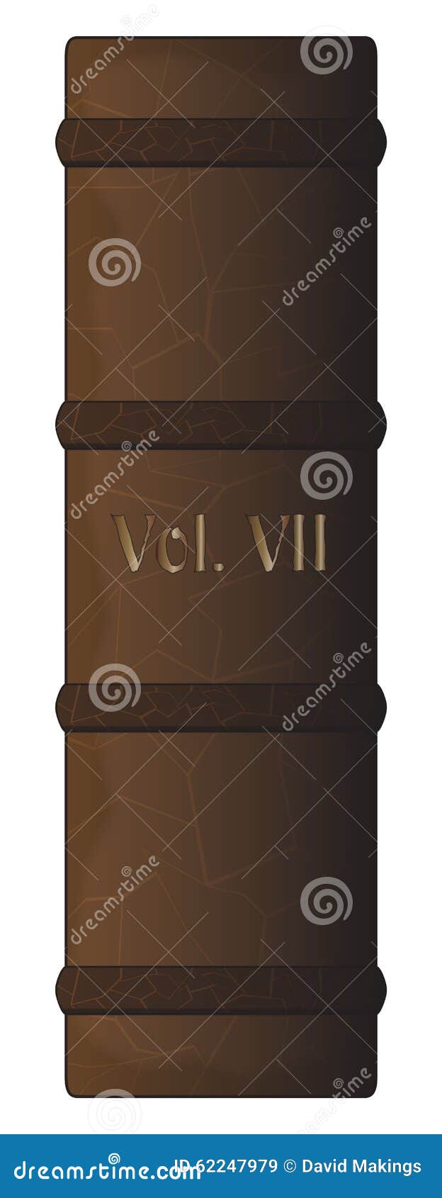 Book Spine Vol. 7 stock illustration. Illustration of white - 62247979