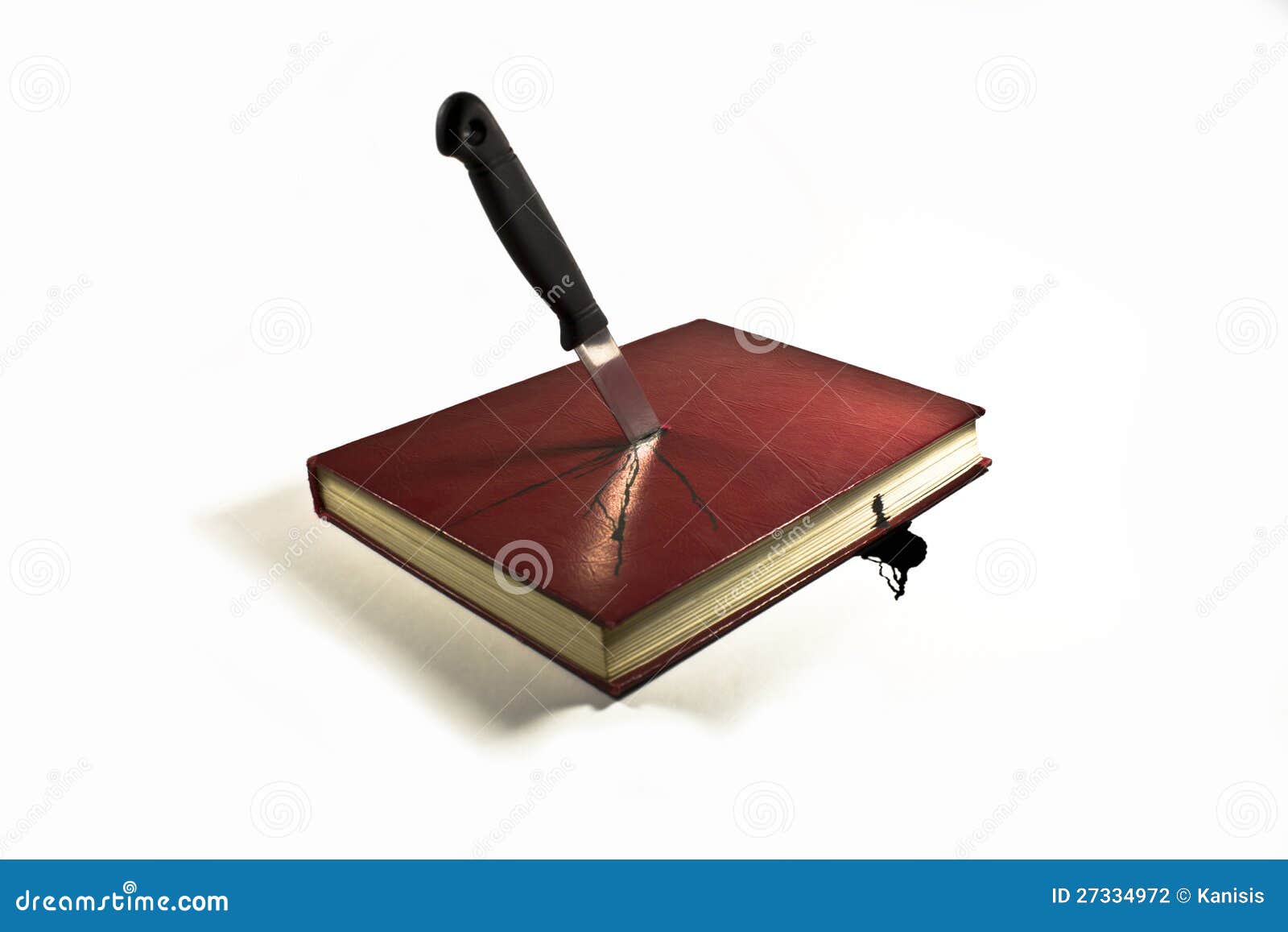 Book stabbed by knife stock photo. Image of learn, page - 27334972
