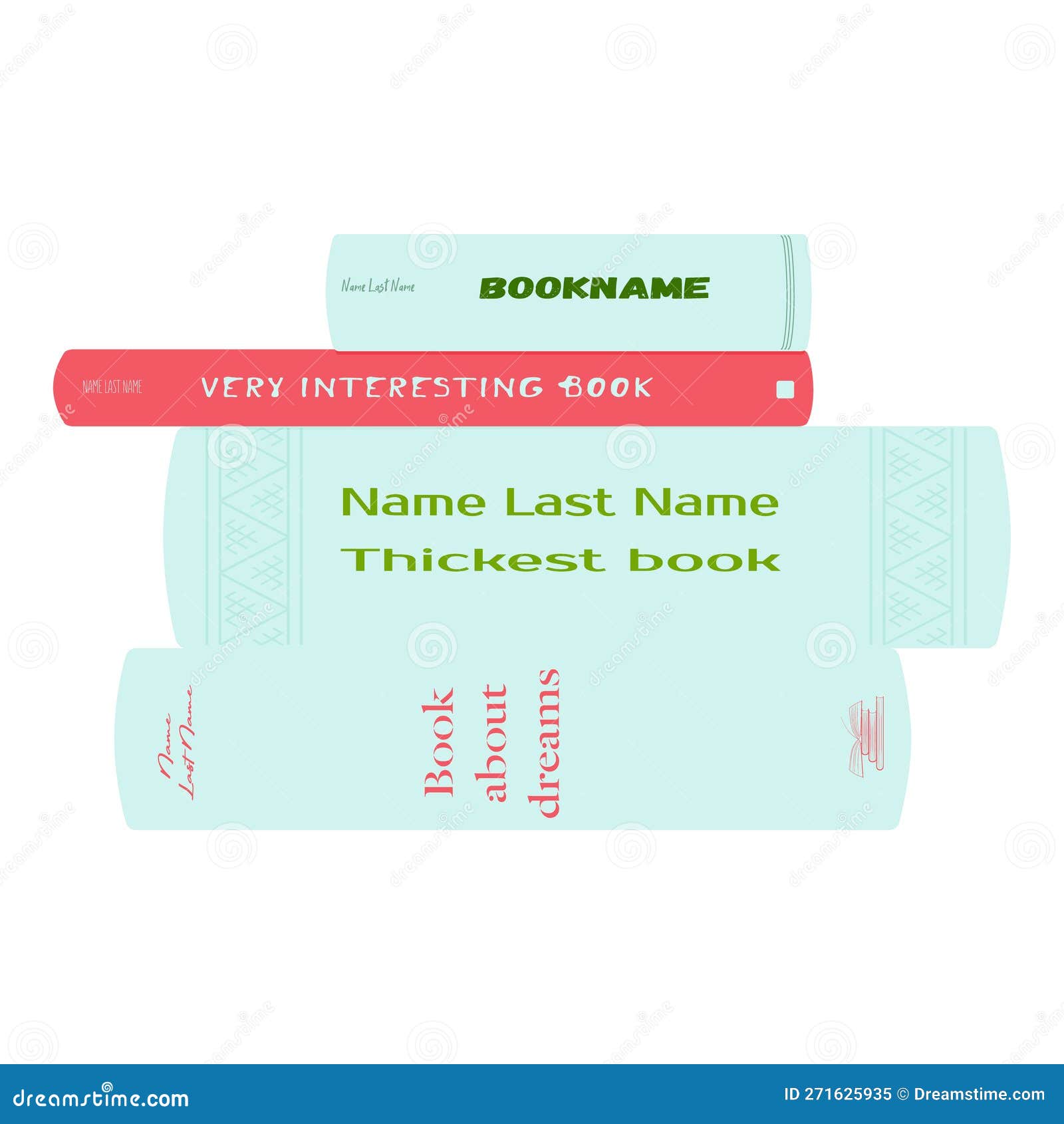 Book Stack of Books Book Spine Stock Vector - Illustration of knowledge ...