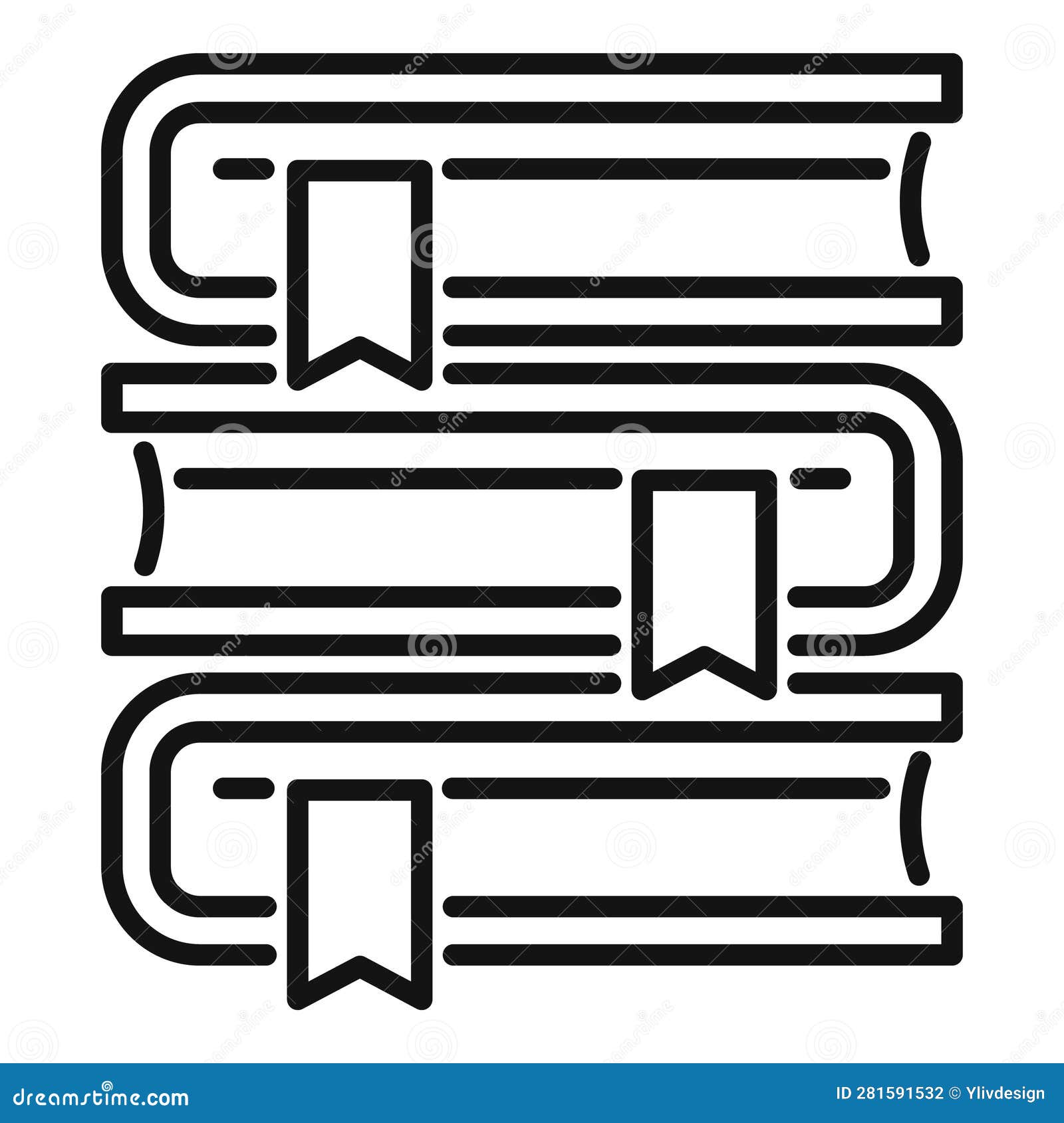 Book Stack Icon Outline Vector. Campus Education Stock Illustration ...