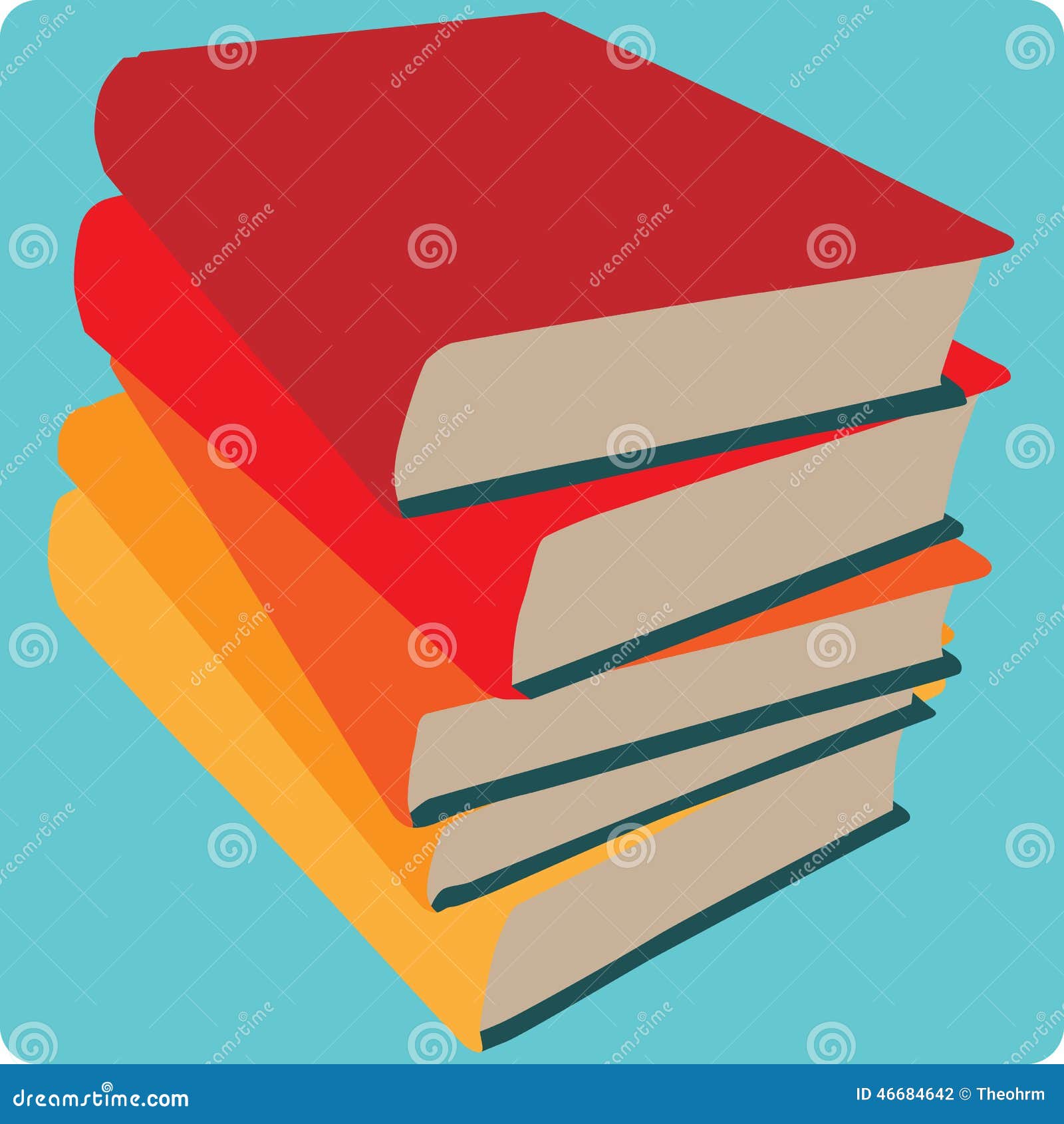 Book Stack Icon stock vector. Illustration of graphic - 46684642