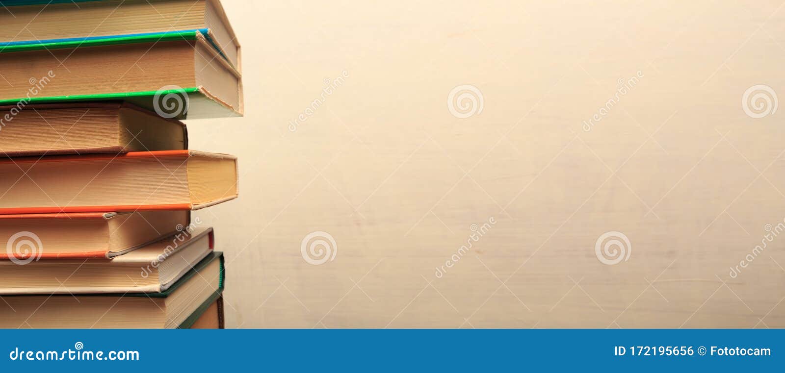 Book Stack in the Library Room and Blurred Bookshelf for Business and ...