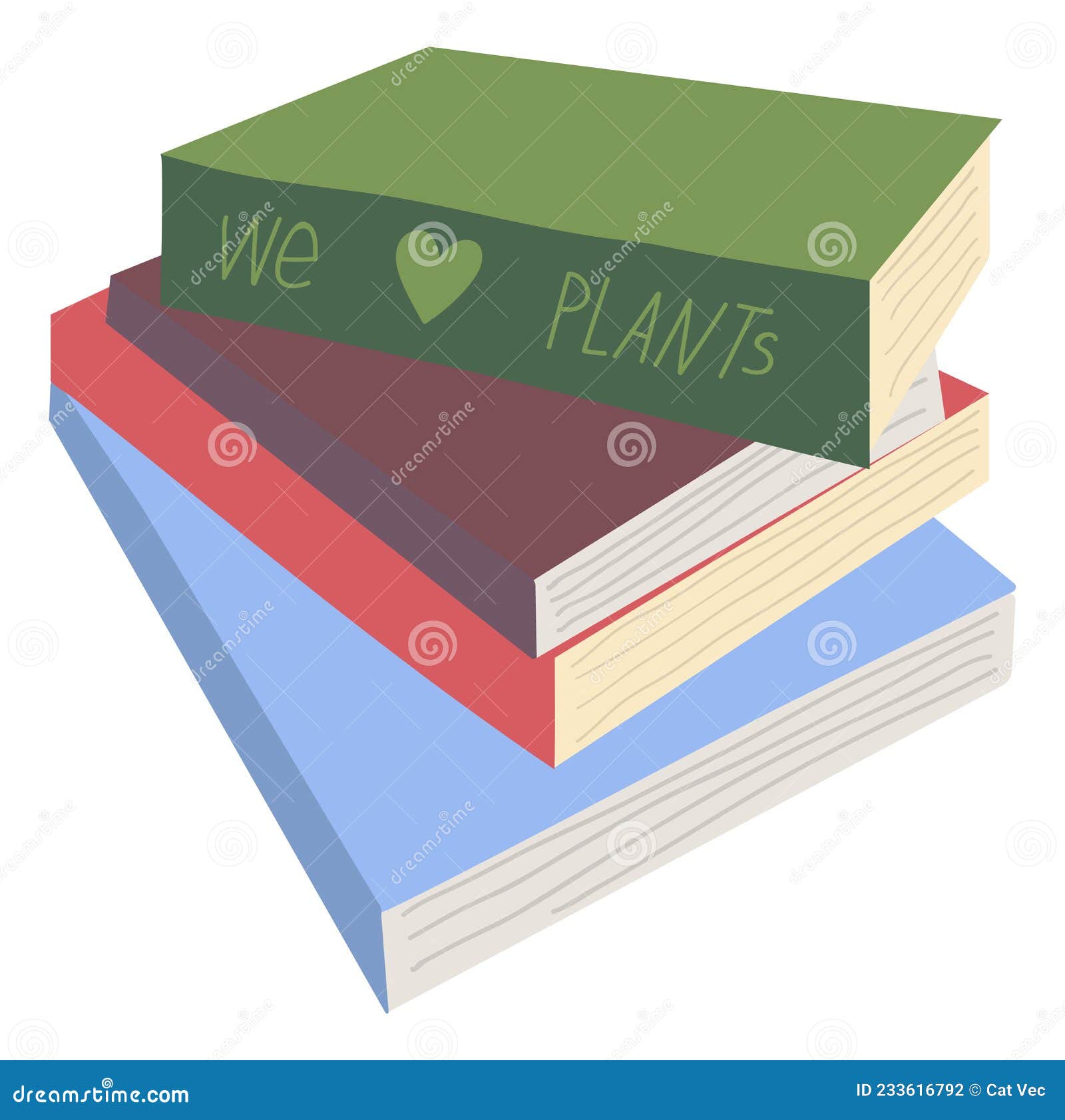 Book Stack with Name Title we Love Plants, Concept Learning Textbook ...