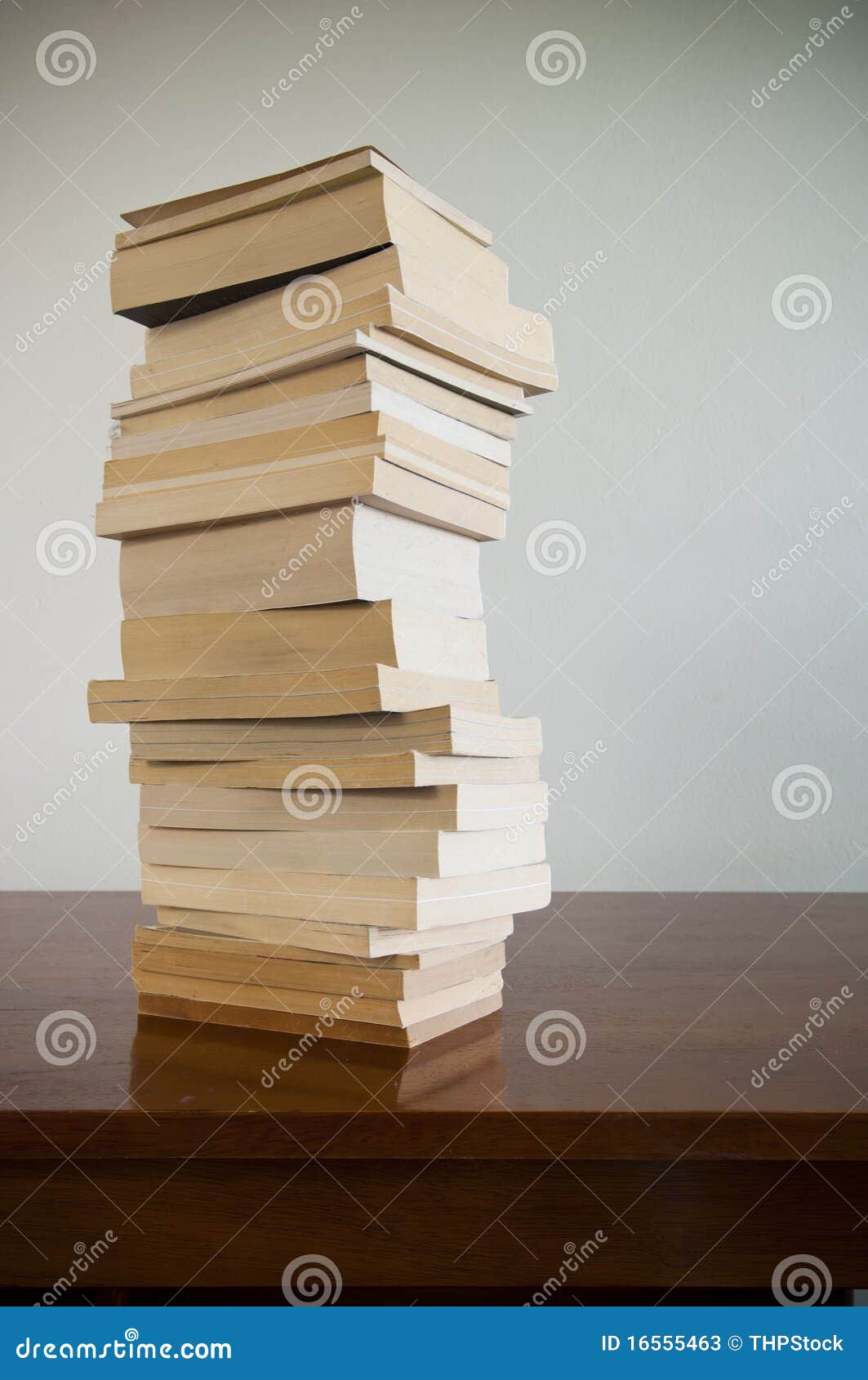 Book Stack on Table stock image. Image of high, educational - 16555463
