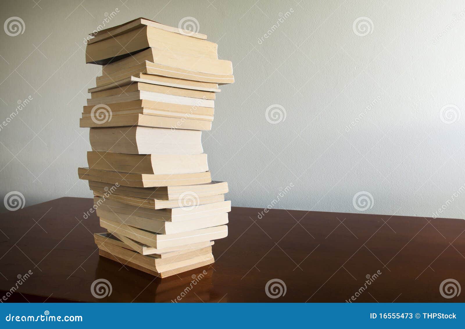Book Stack on Table stock image. Image of science, bookcase - 16555473