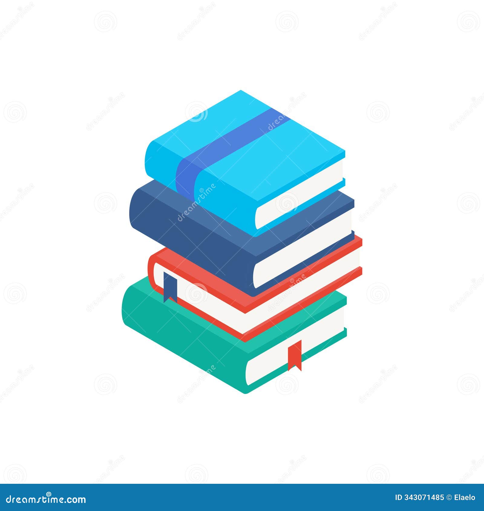 Book Stack Vector Art Illustration Stock Vector - Illustration of ...