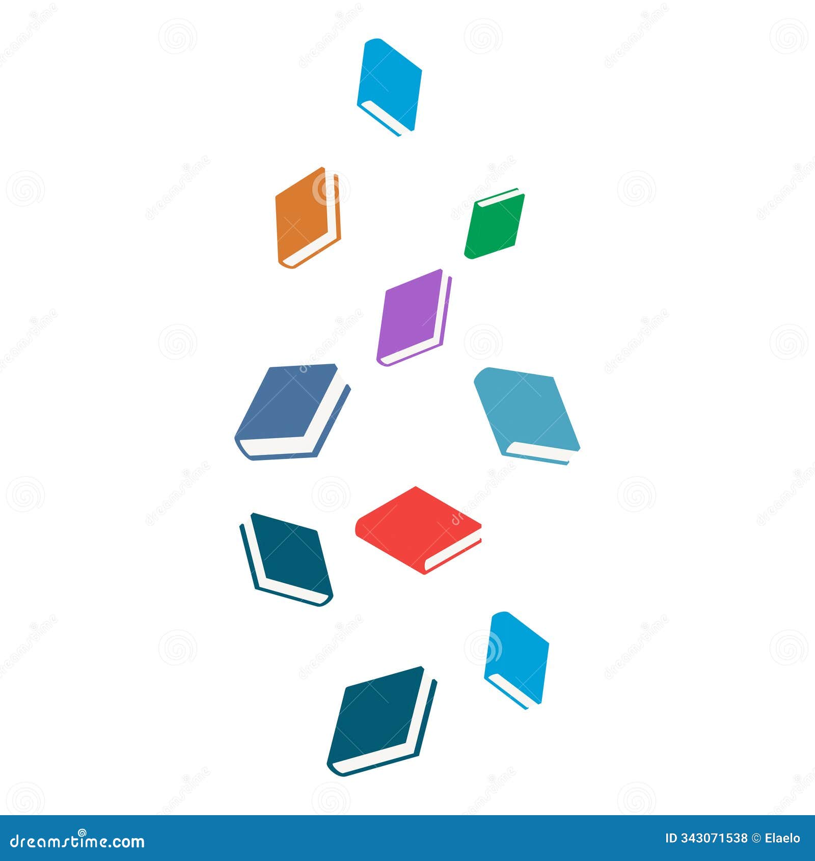 Book Stack Vector Art Illustration Stock Vector - Illustration of ...