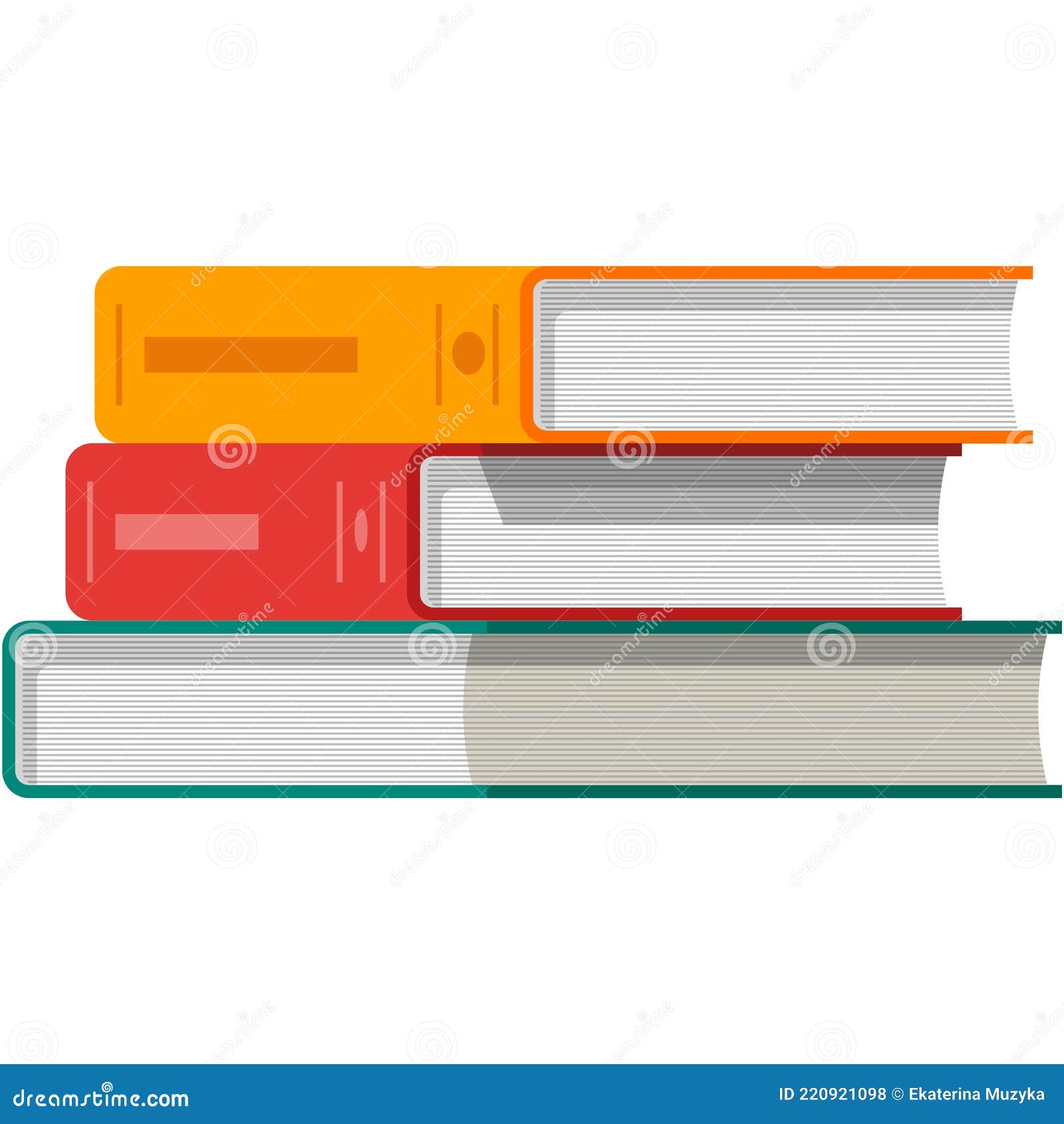 Book Stack Vector Isolated School Library Textbook Pile Stock Vector ...