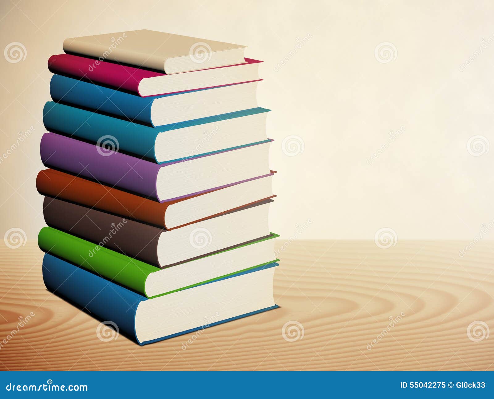 Book stacked stock illustration. Illustration of background - 55042275