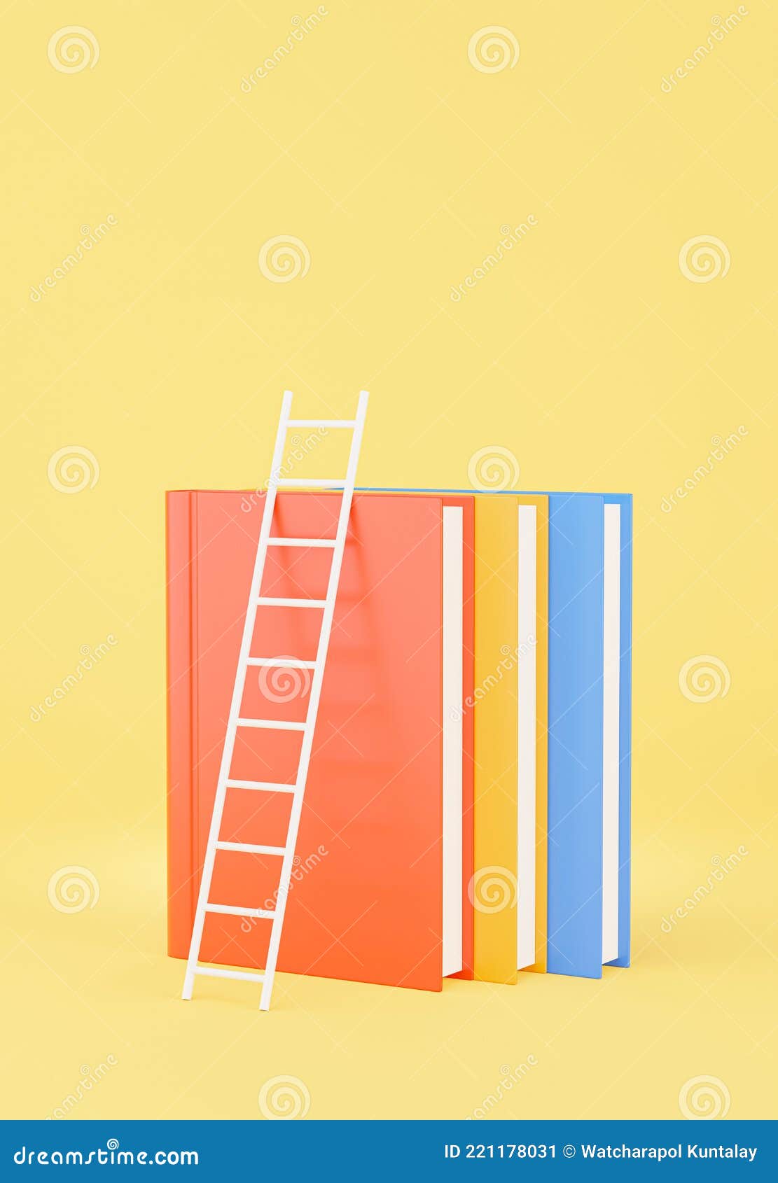 Book Stacking with Education Concept Stock Illustration - Illustration ...
