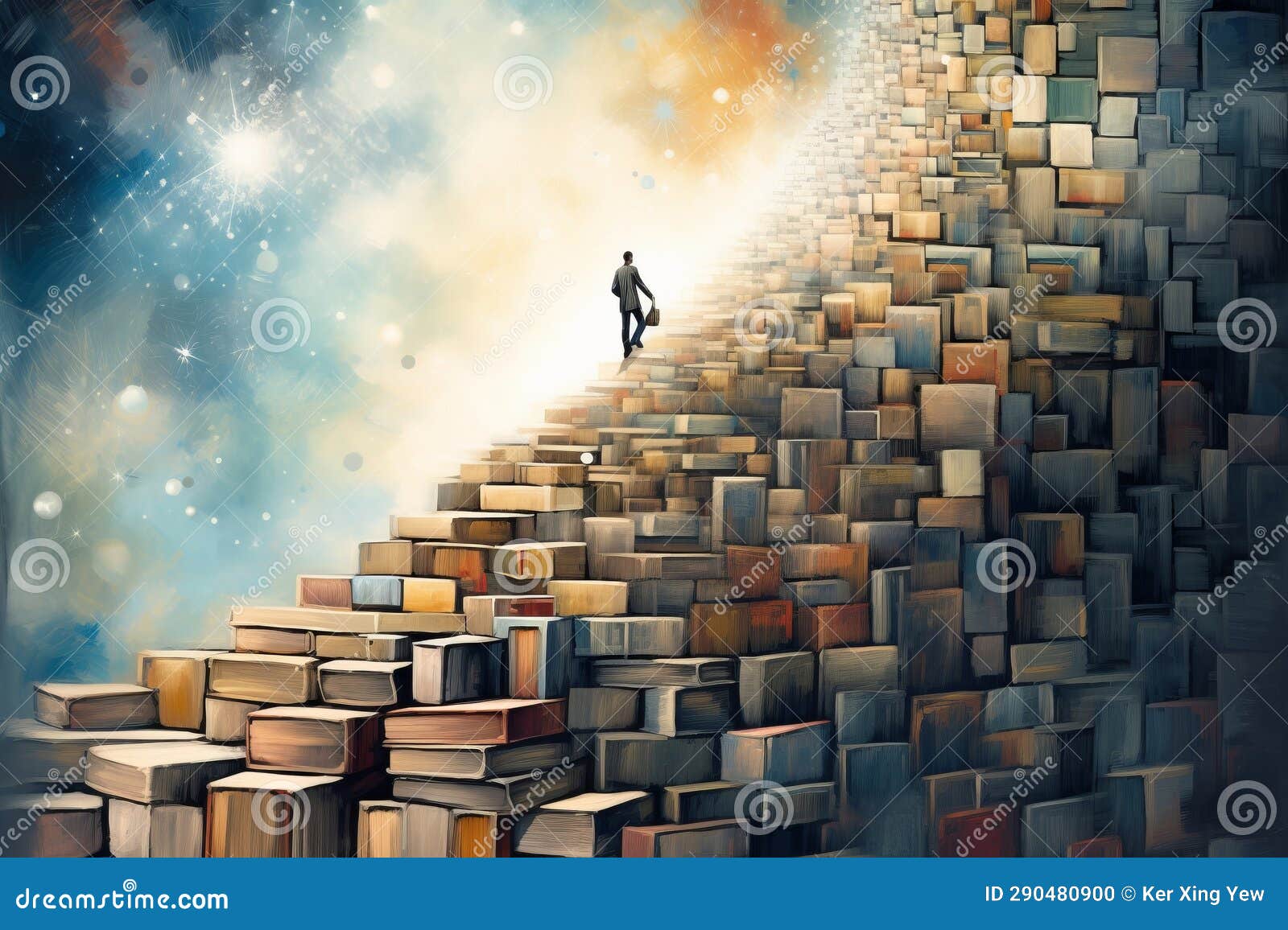 Book Staircase of Intellect Stock Illustration - Illustration of ...