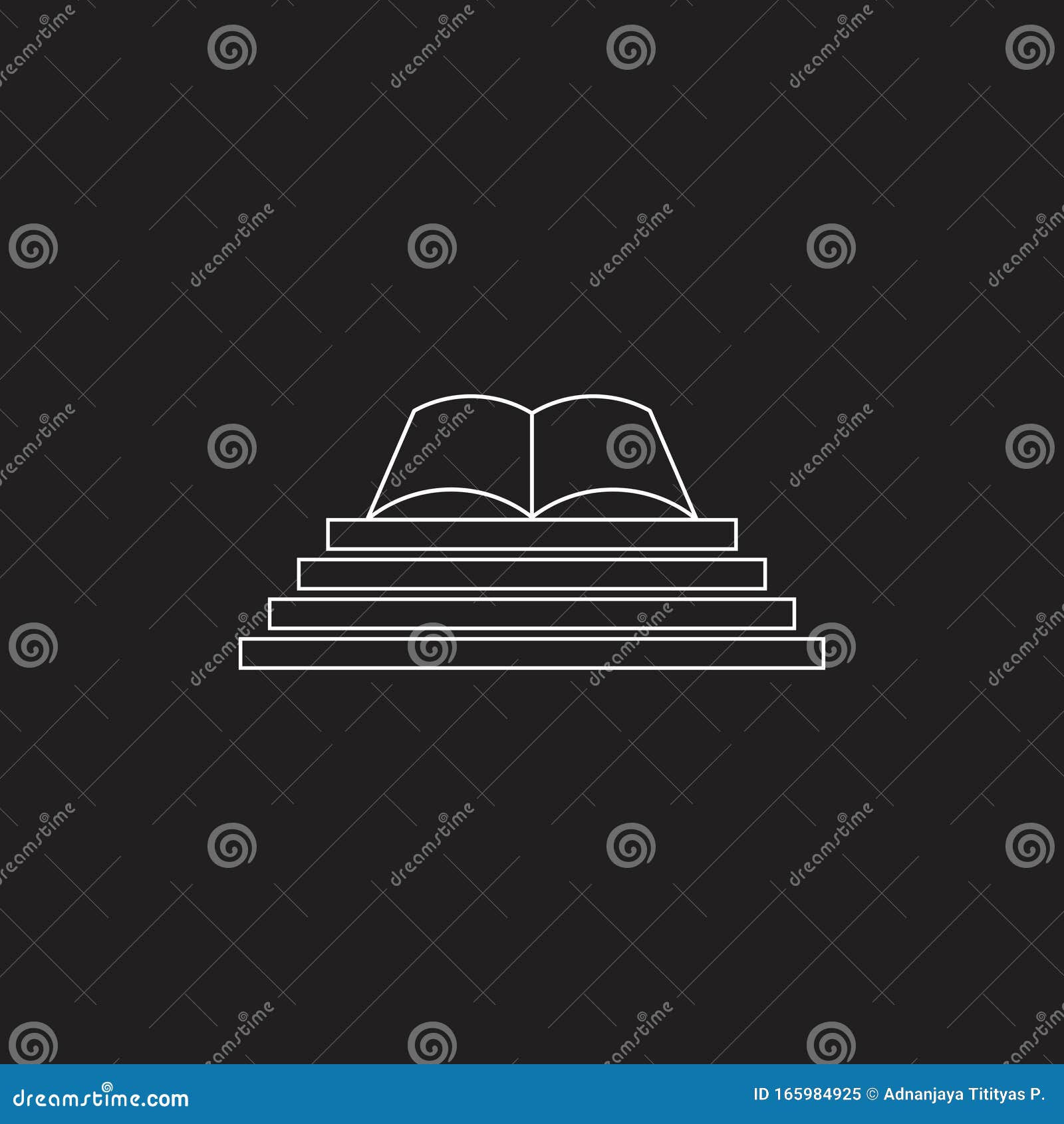 Book Staircase Study Process Symbol Vector Stock Vector - Illustration ...