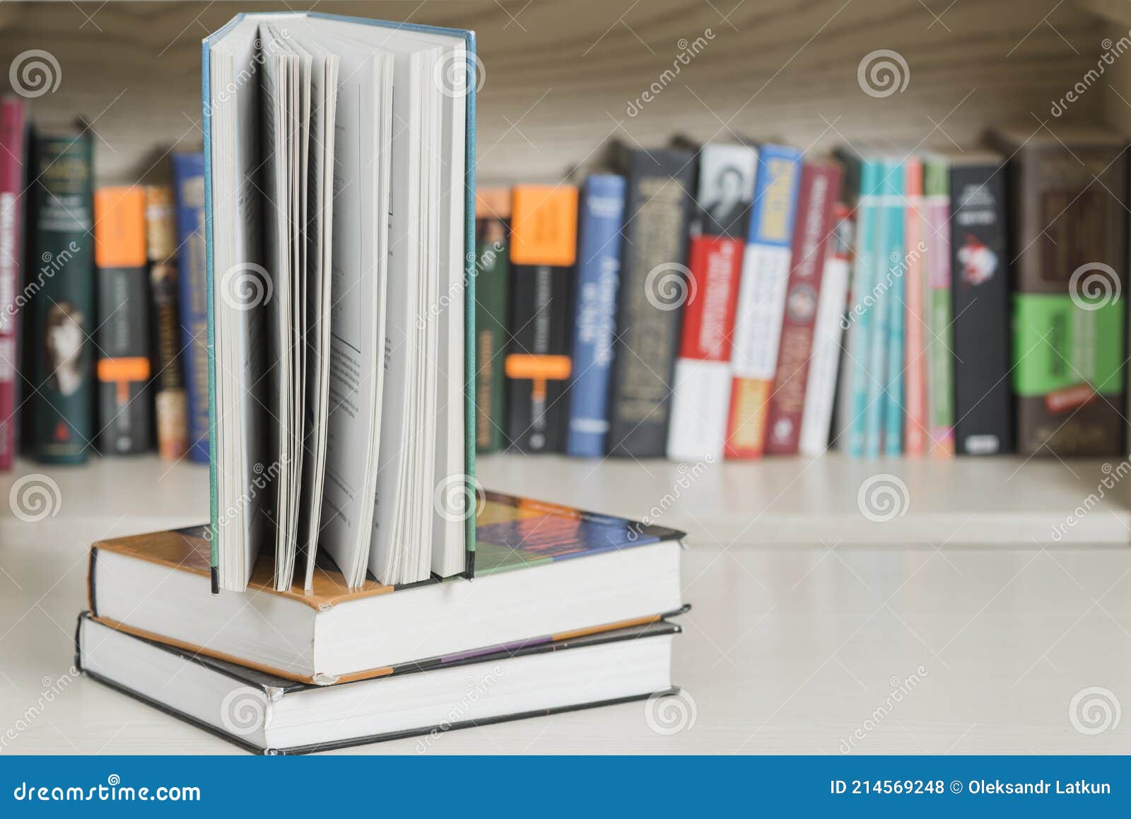 Book Standing Pile. High Quality and Resolution Beautiful Photo Concept ...
