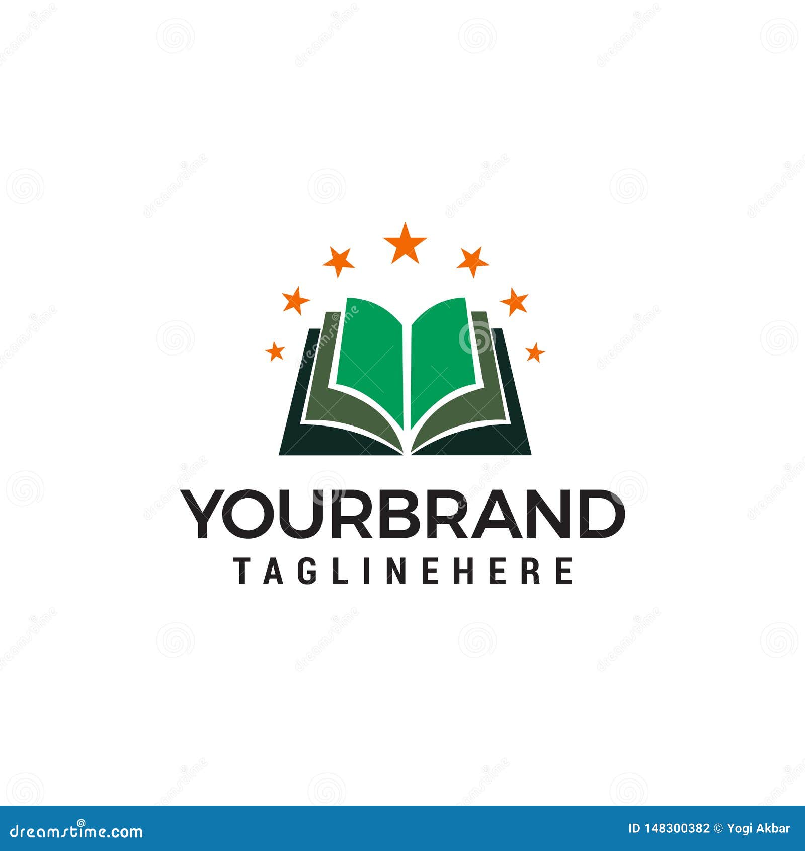 Book Star Logo Design Concept Template Stock Vector - Illustration of ...