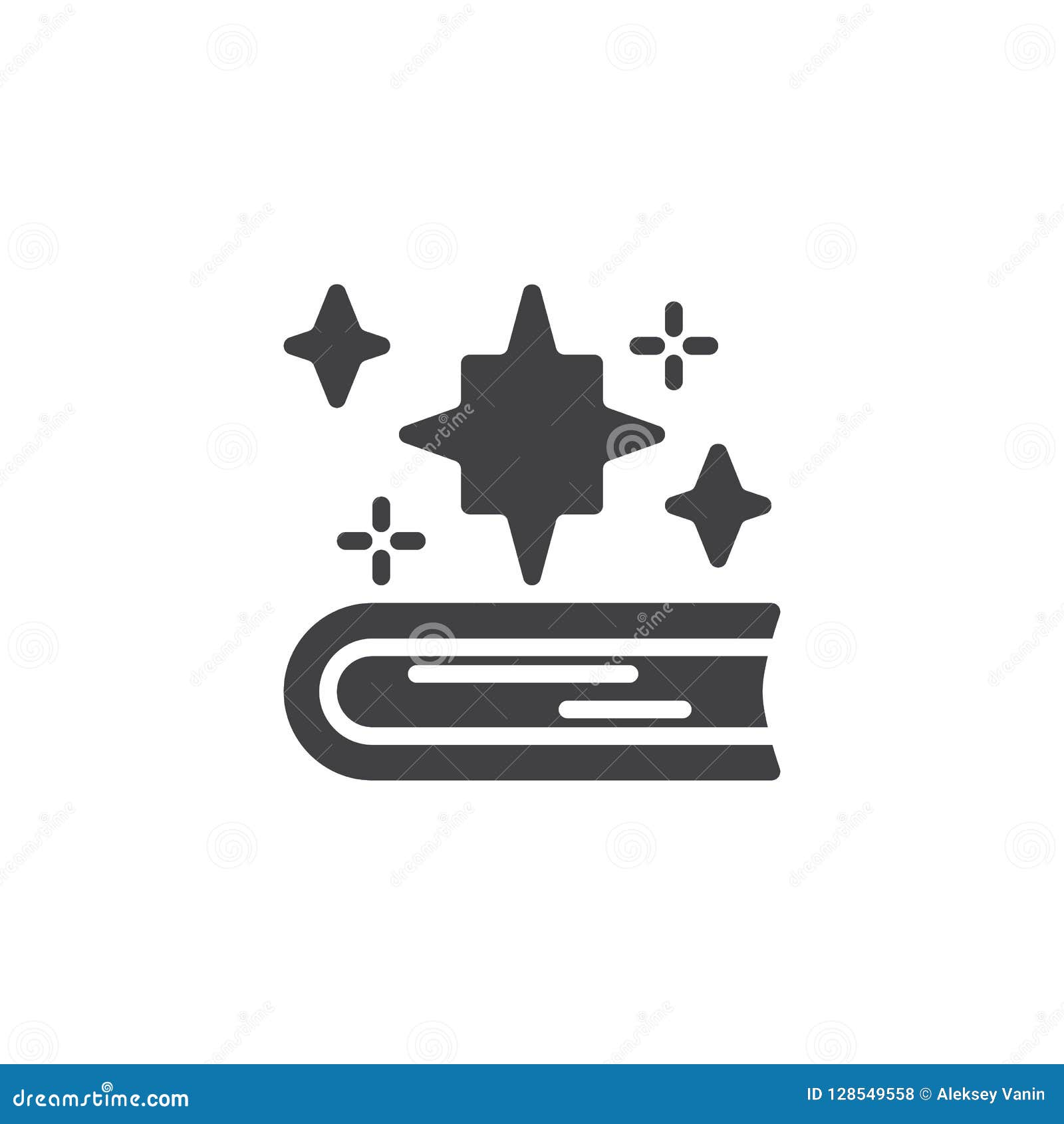 Book and stars vector icon stock vector. Illustration of pictogram ...