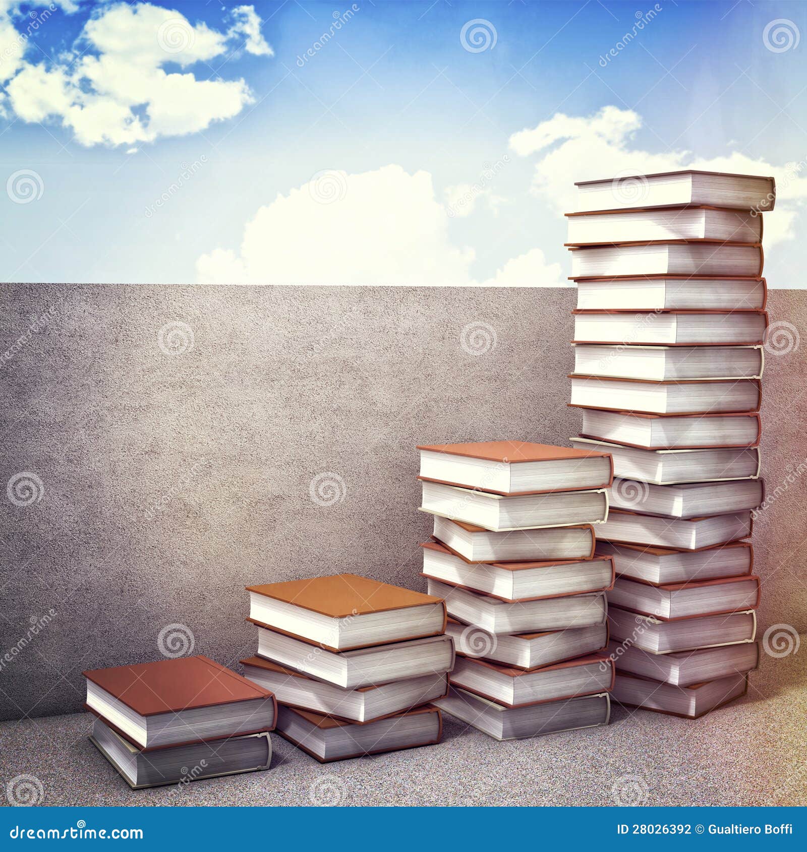 Book steps stock illustration. Illustration of step, pile - 28026392