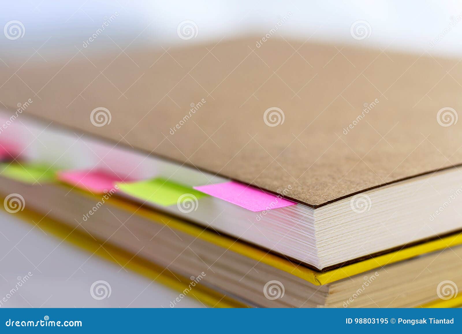 Book and stick note stock image. Image of corner, stationery - 98803195